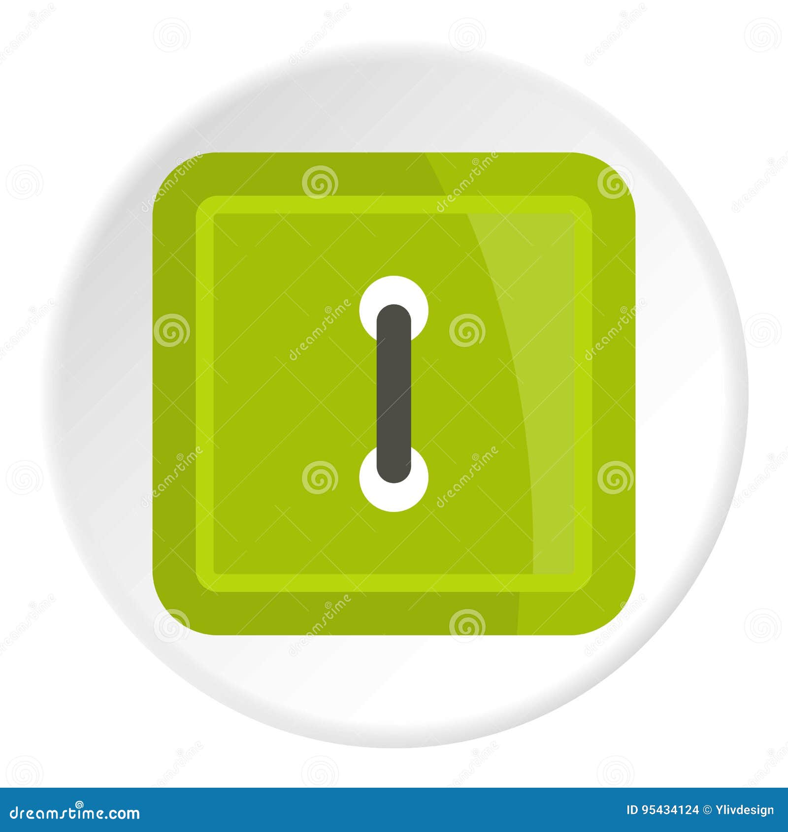 Green Square Clothing Button Icon Circle Stock Vector - Illustration of ...