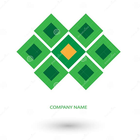 Green square logo stock vector. Illustration of chromatic - 86698705