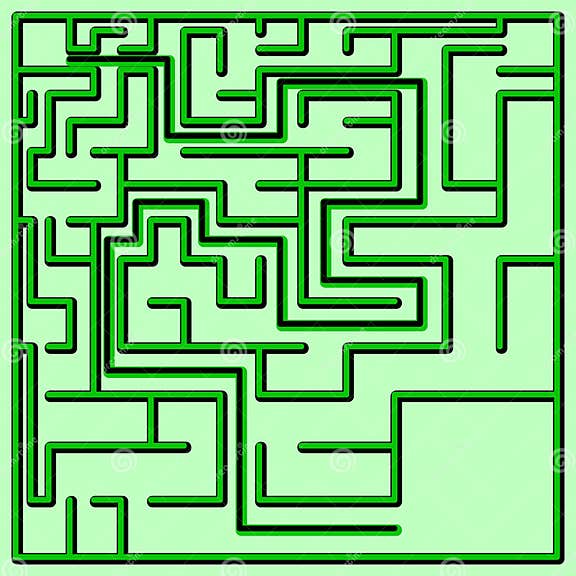 Green Square Maze15x15 with Help Stock Vector - Illustration of pastime ...