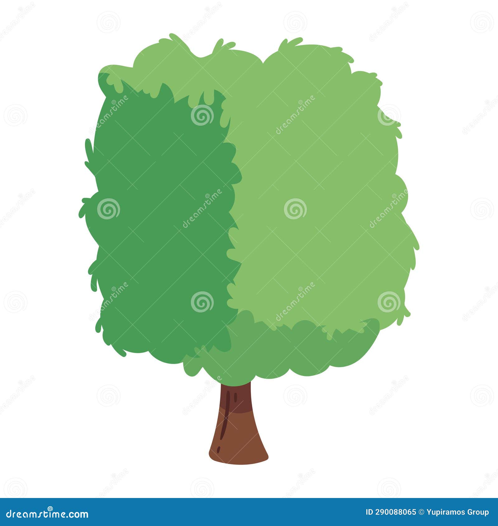 Green square tree stock vector. Illustration of forest - 290088065