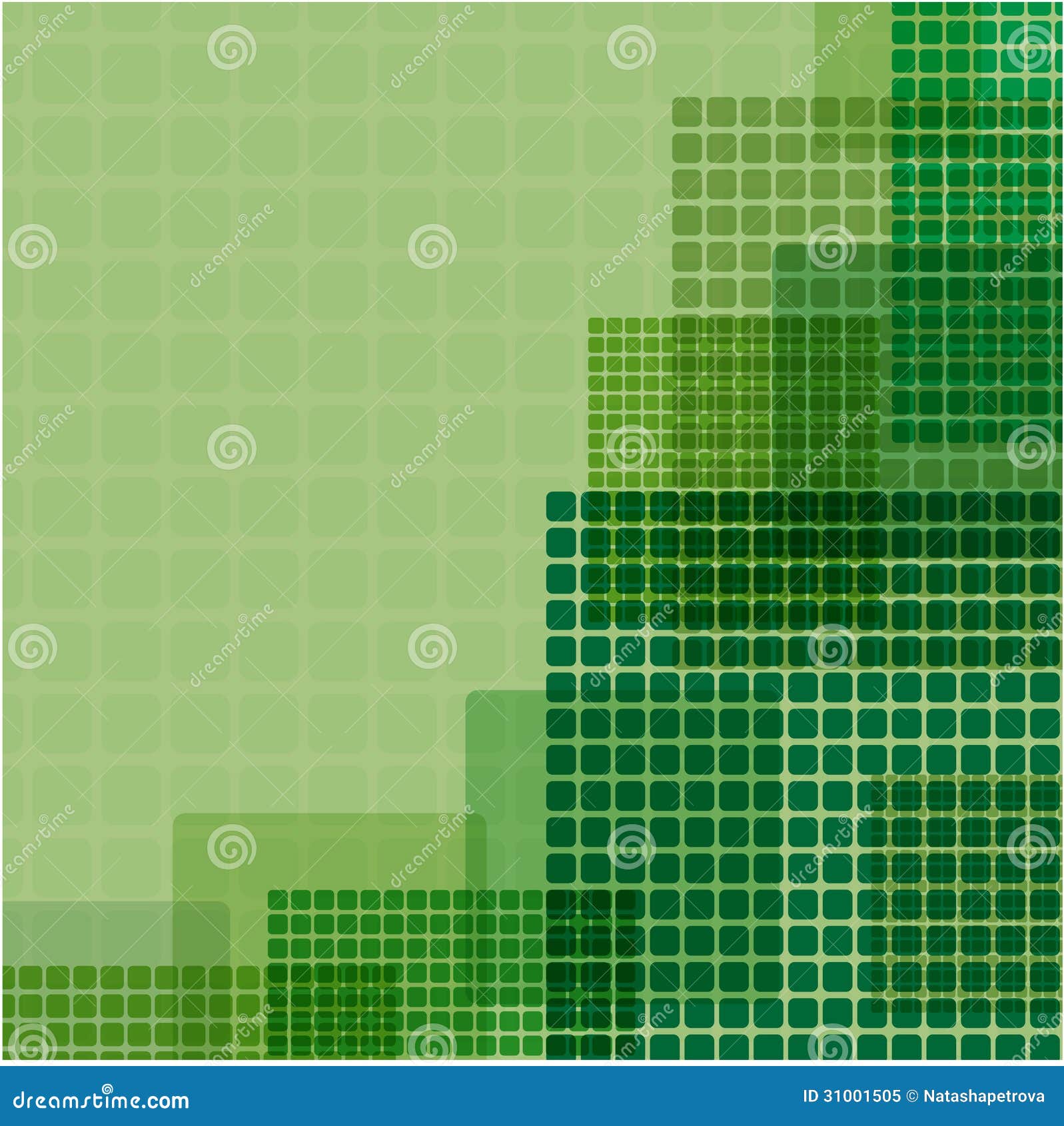 Green Squares of Different Size Stock Vector - Illustration of geometry ...