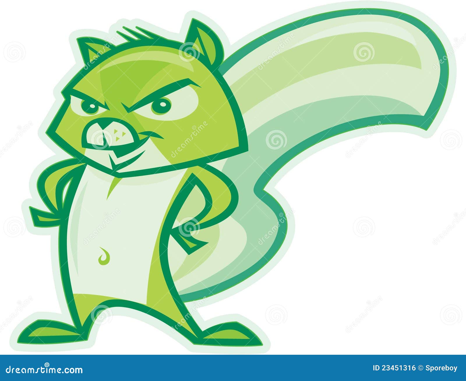 Green Squirrel stock vector. Illustration of courage - 23451316