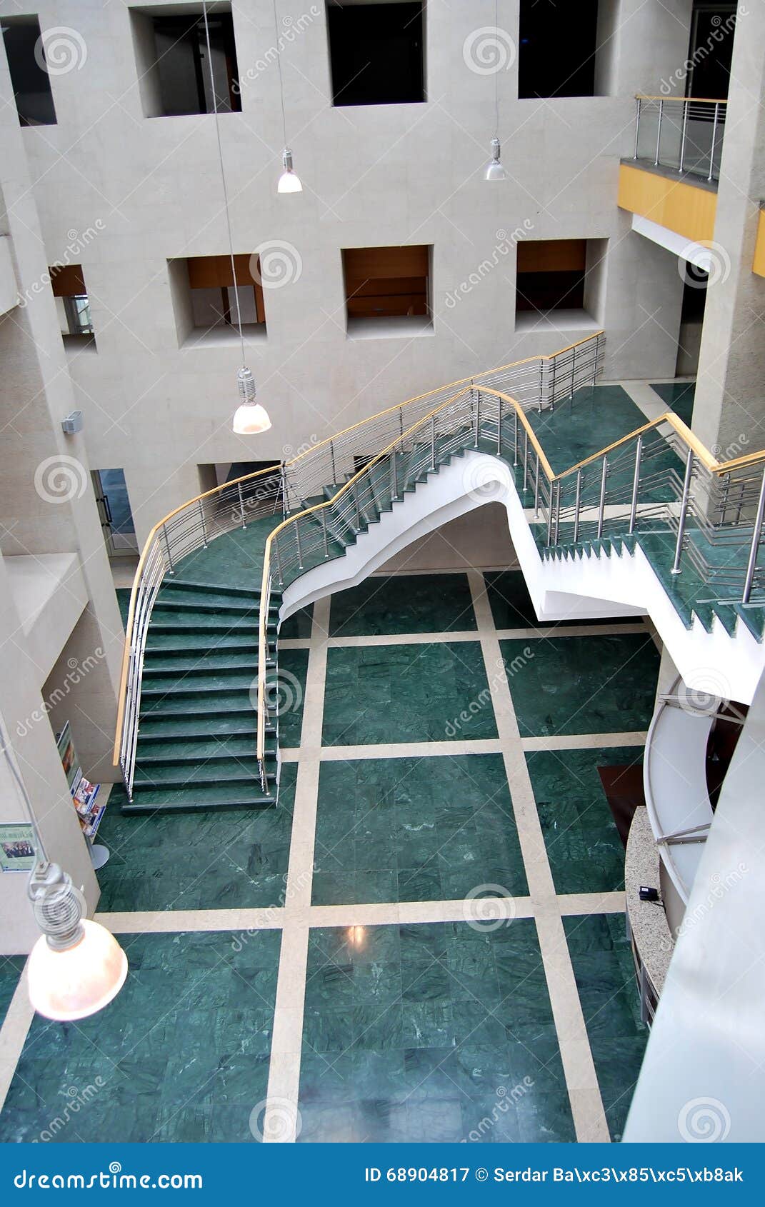 Green stairs and lobby stock image. Image of betoarme - 68904817
