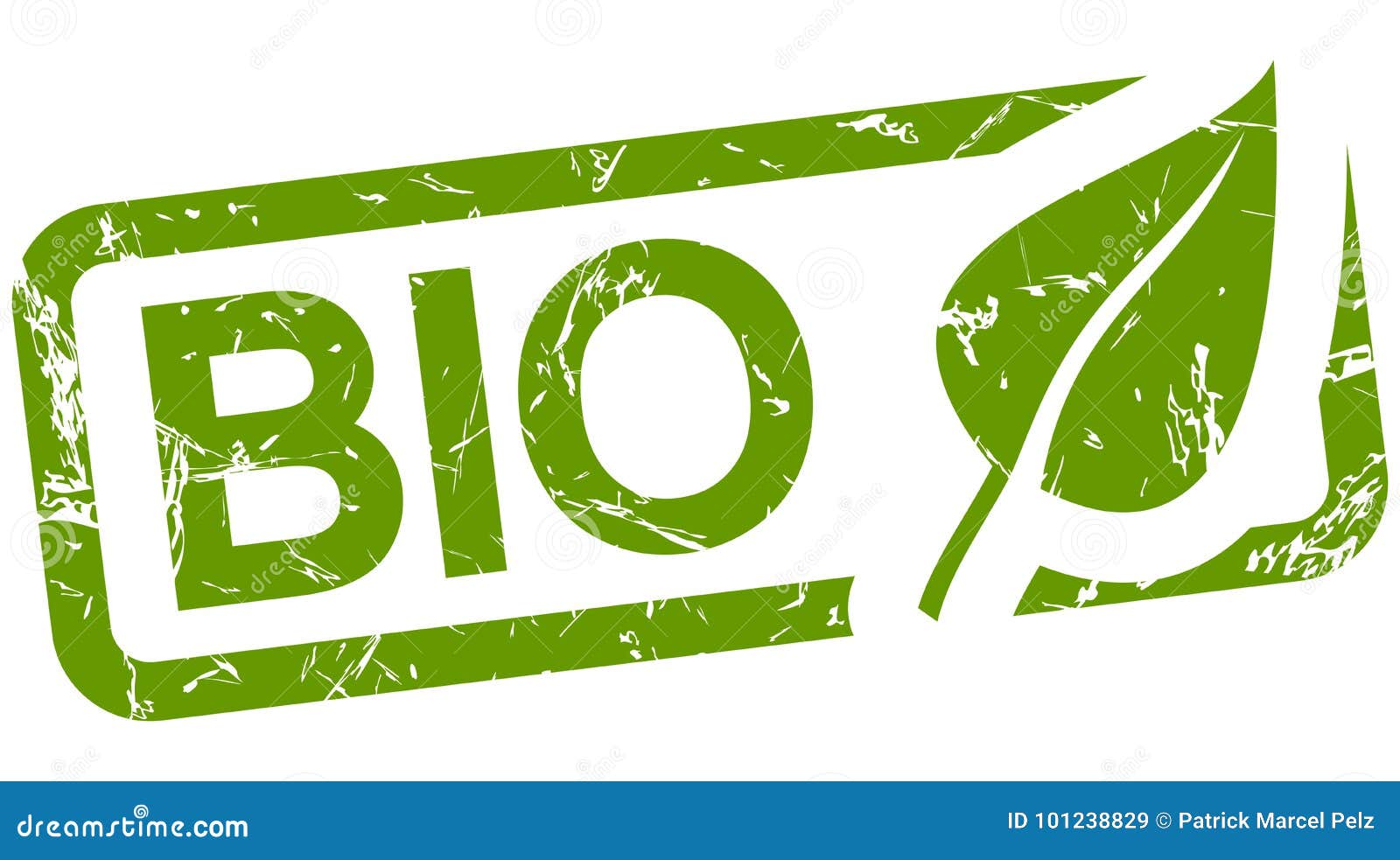 Green stamp with text BIO stock vector. Illustration of grunge - 101238829