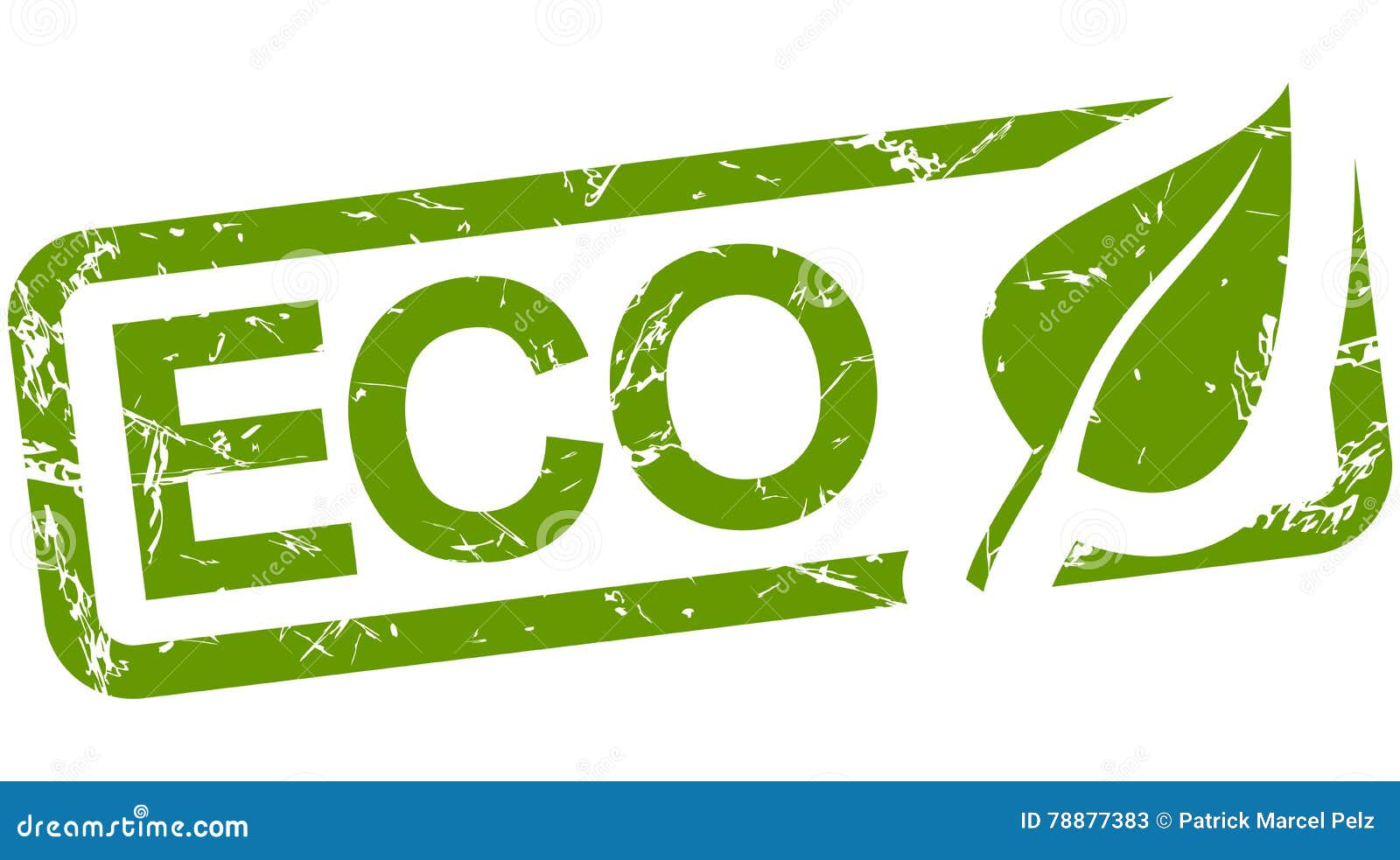 Green stamp with text ECO stock vector. Illustration of product - 78877383