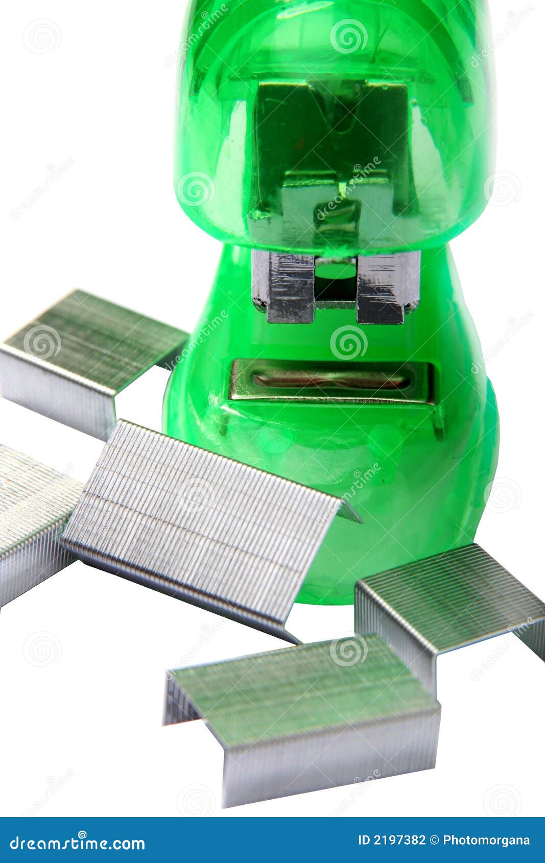 Green Stapler stock photo. Image of plastic, connect, business - 2197382