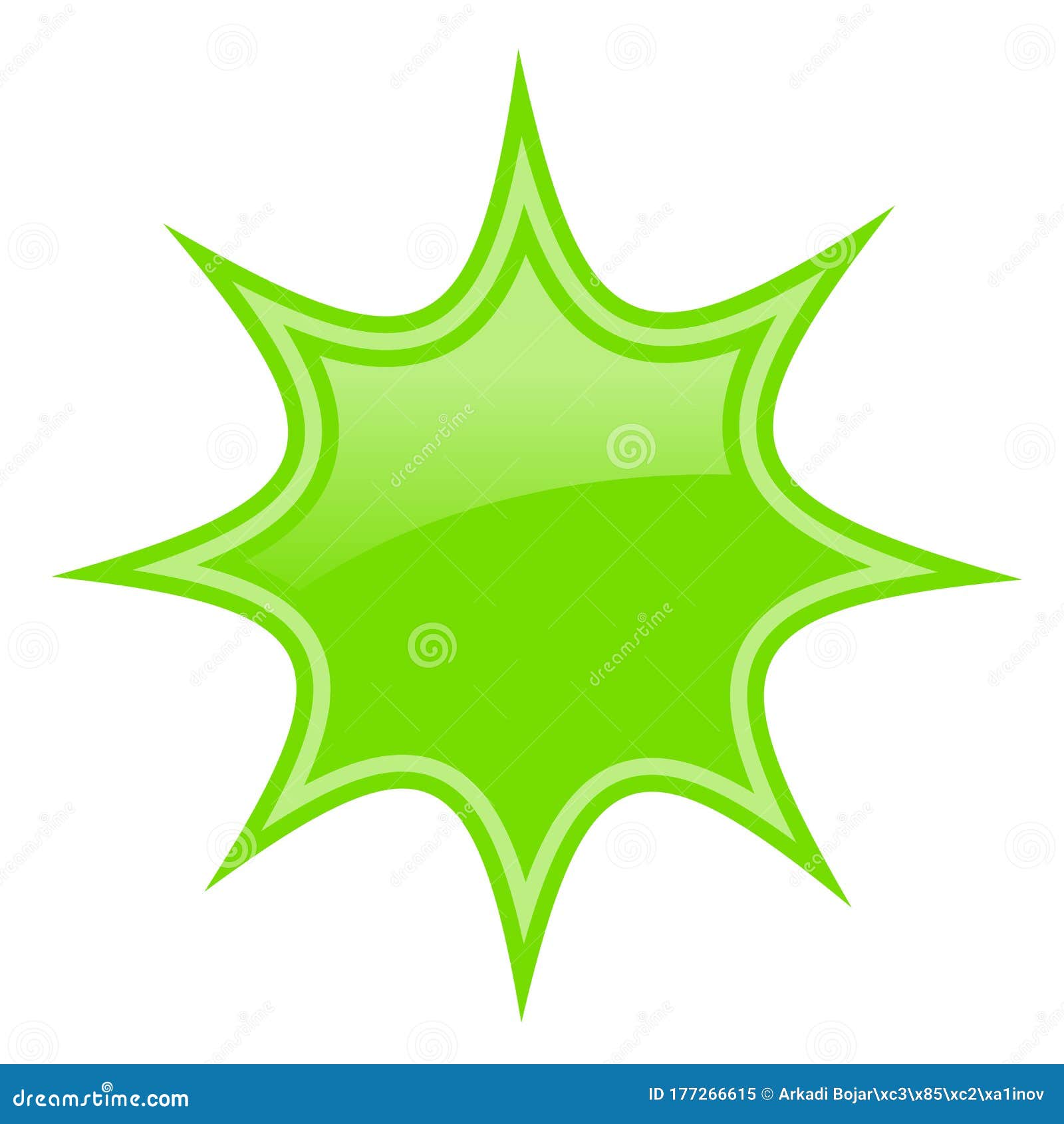 Green star burst icon stock vector. Illustration of explode - 177266615