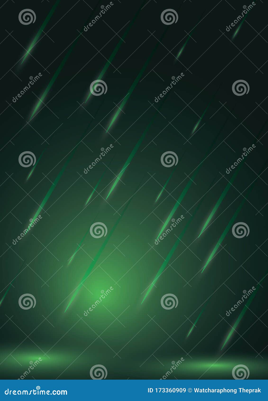 Green Star Fall with Green Hi Light Background Stock Illustration ...