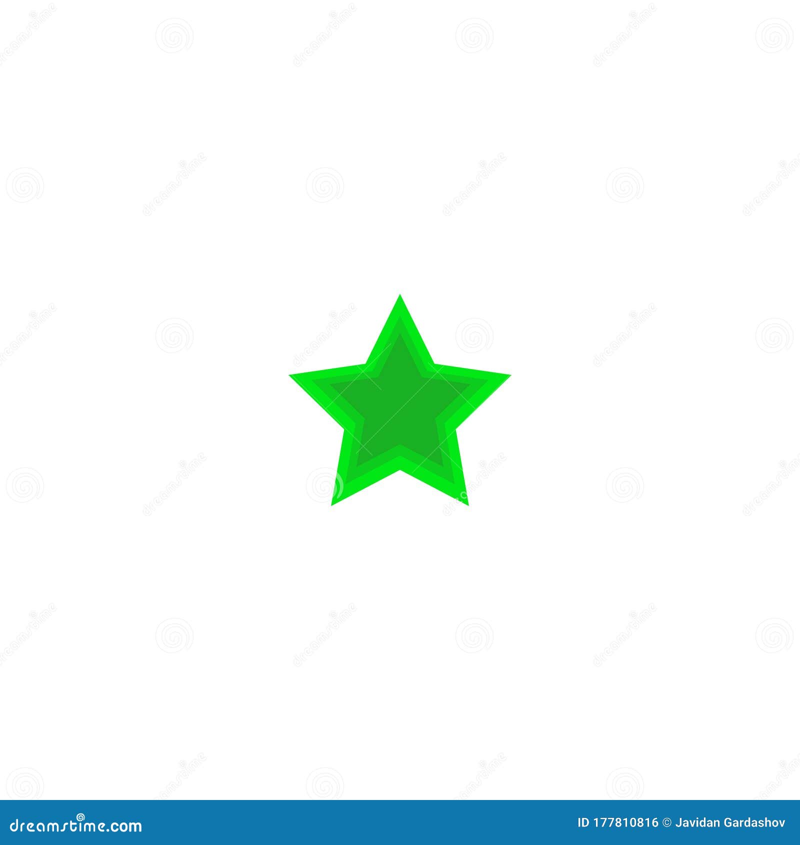 Green Star Icon on White Background. Eps10 Stock Illustration ...
