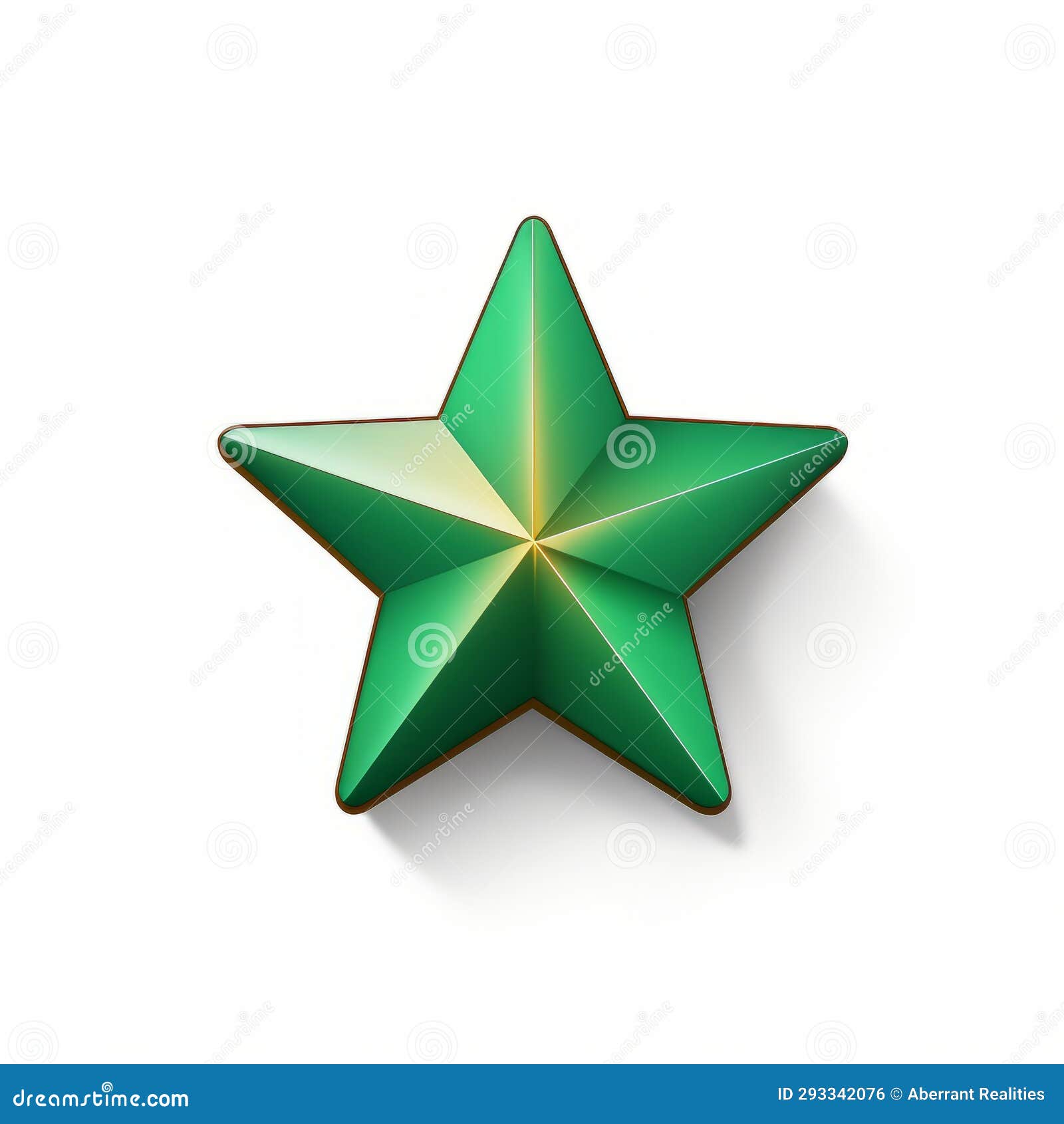 A Green Star on a White Background Stock Illustration - Illustration of ...