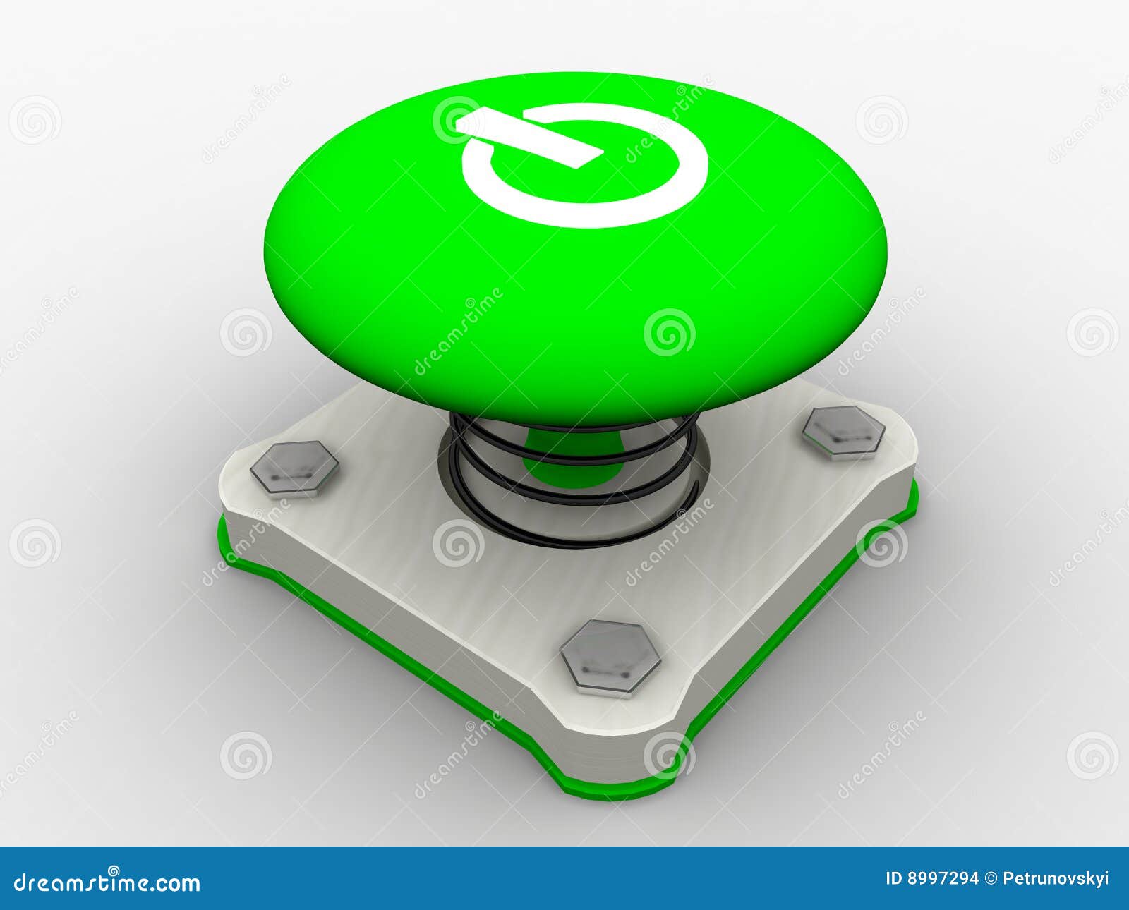 Green start button stock illustration. Illustration of round - 8997294