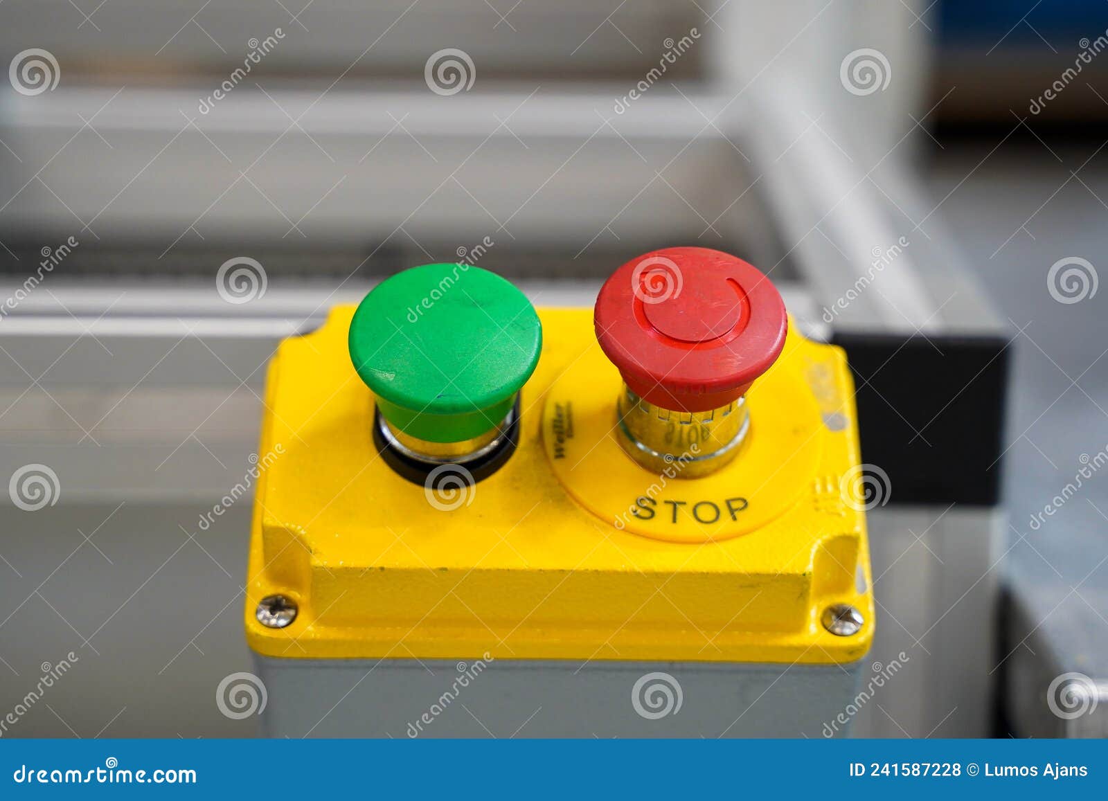 Green Start and Red Stop Buttons in Factory Stock Photo - Image of ...