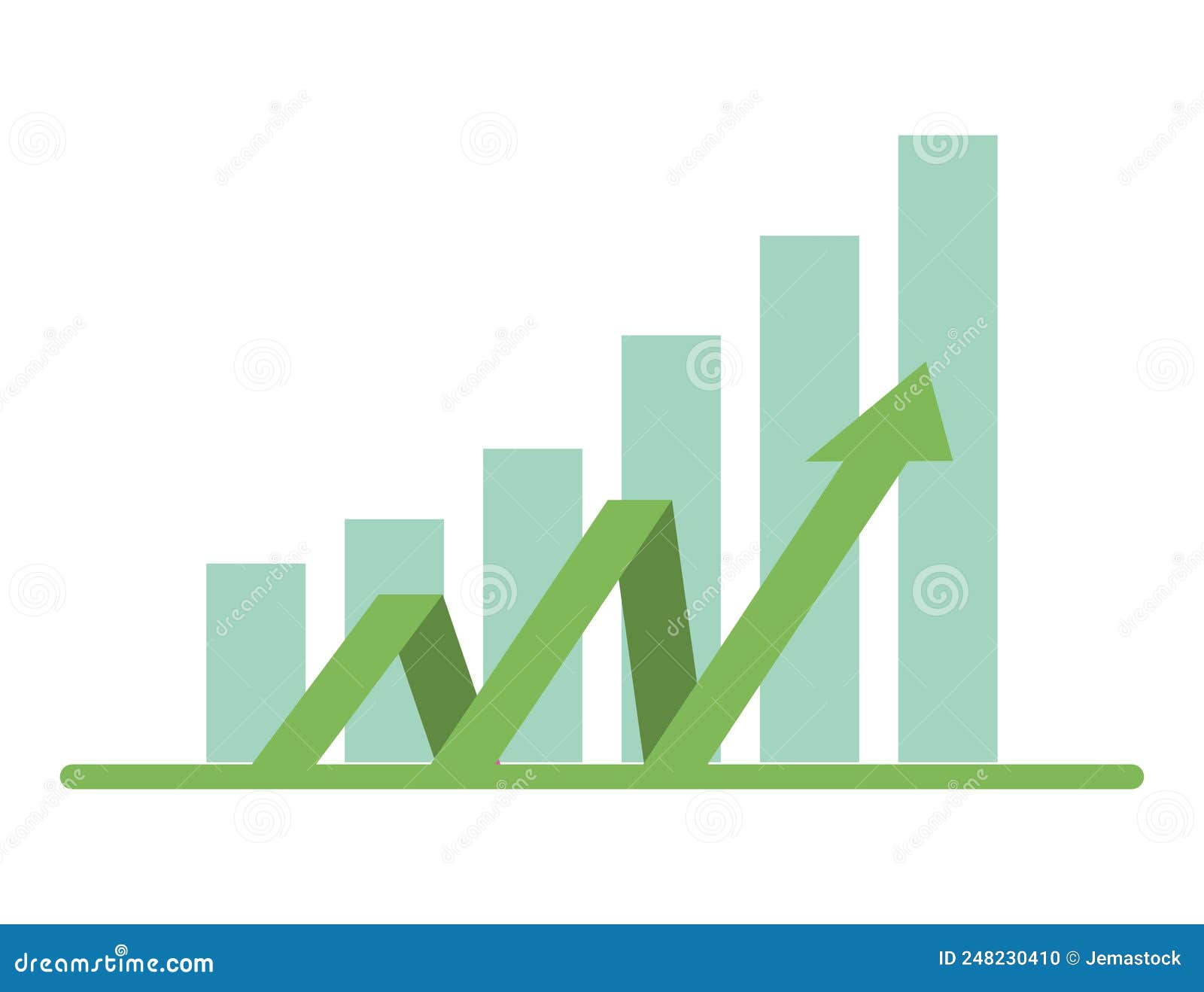 Green statistics bars stock vector. Illustration of template - 248230410