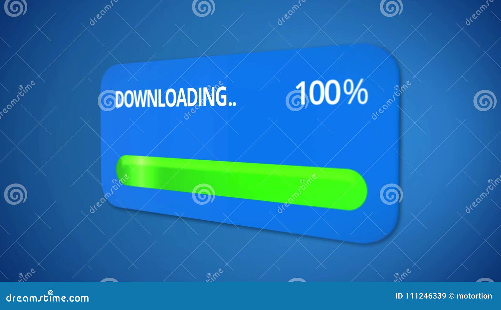 Green Status Bar of Download Process is Full, Successful Backup of ...