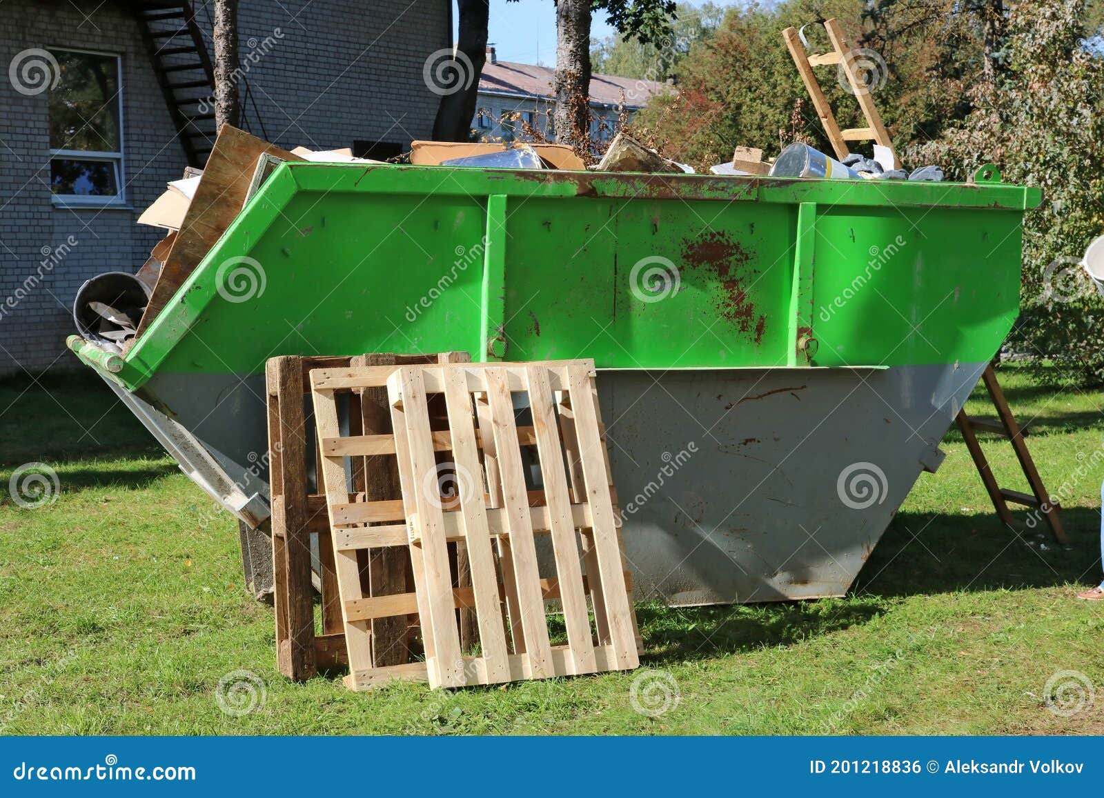 Construction Garbage After Apartment Repair. Pile Of Construction Waste ...