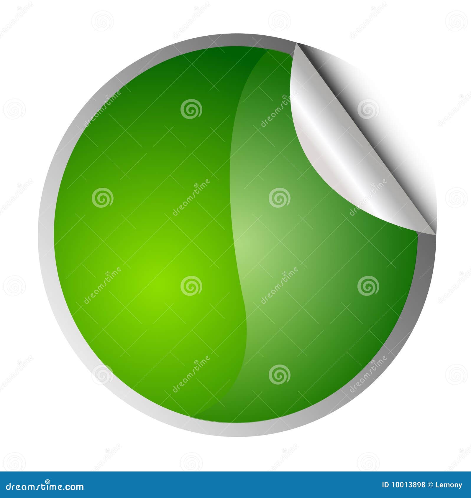 Green sticker stock vector. Illustration of abstract - 10013898