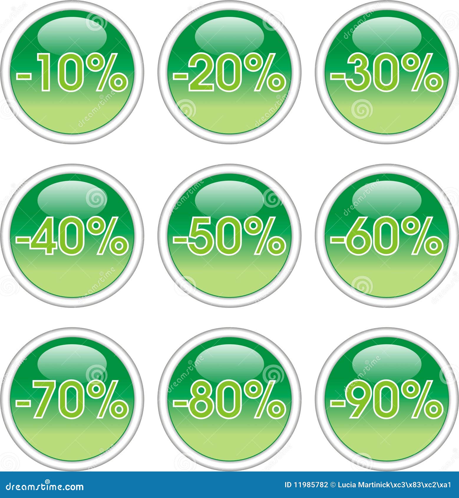 Green stickers stock vector. Illustration of glossy, label - 11985782