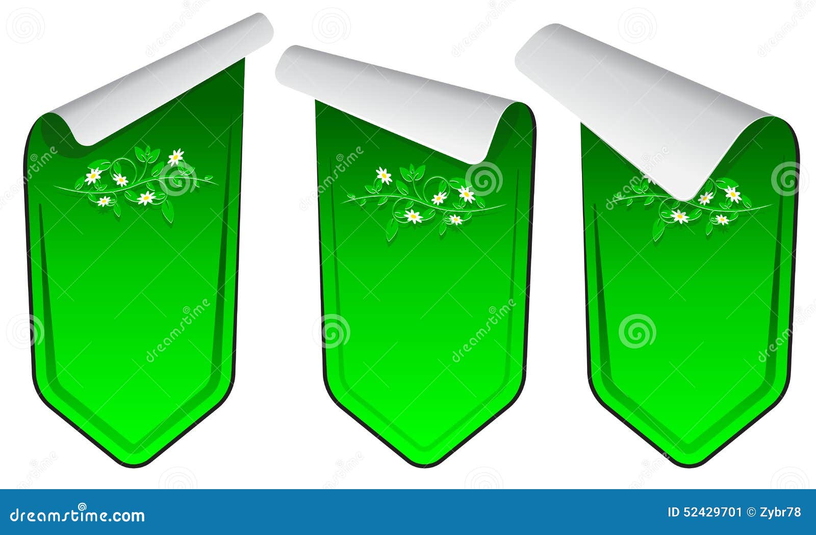 Green stickers set stock vector. Illustration of sticker - 52429701