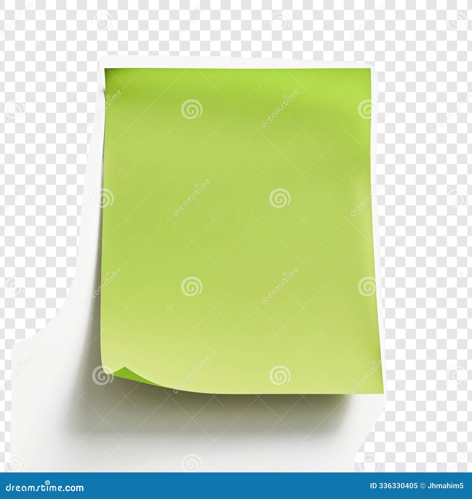 Green Sticky Note Blank Surface Stock Illustration - Illustration of ...