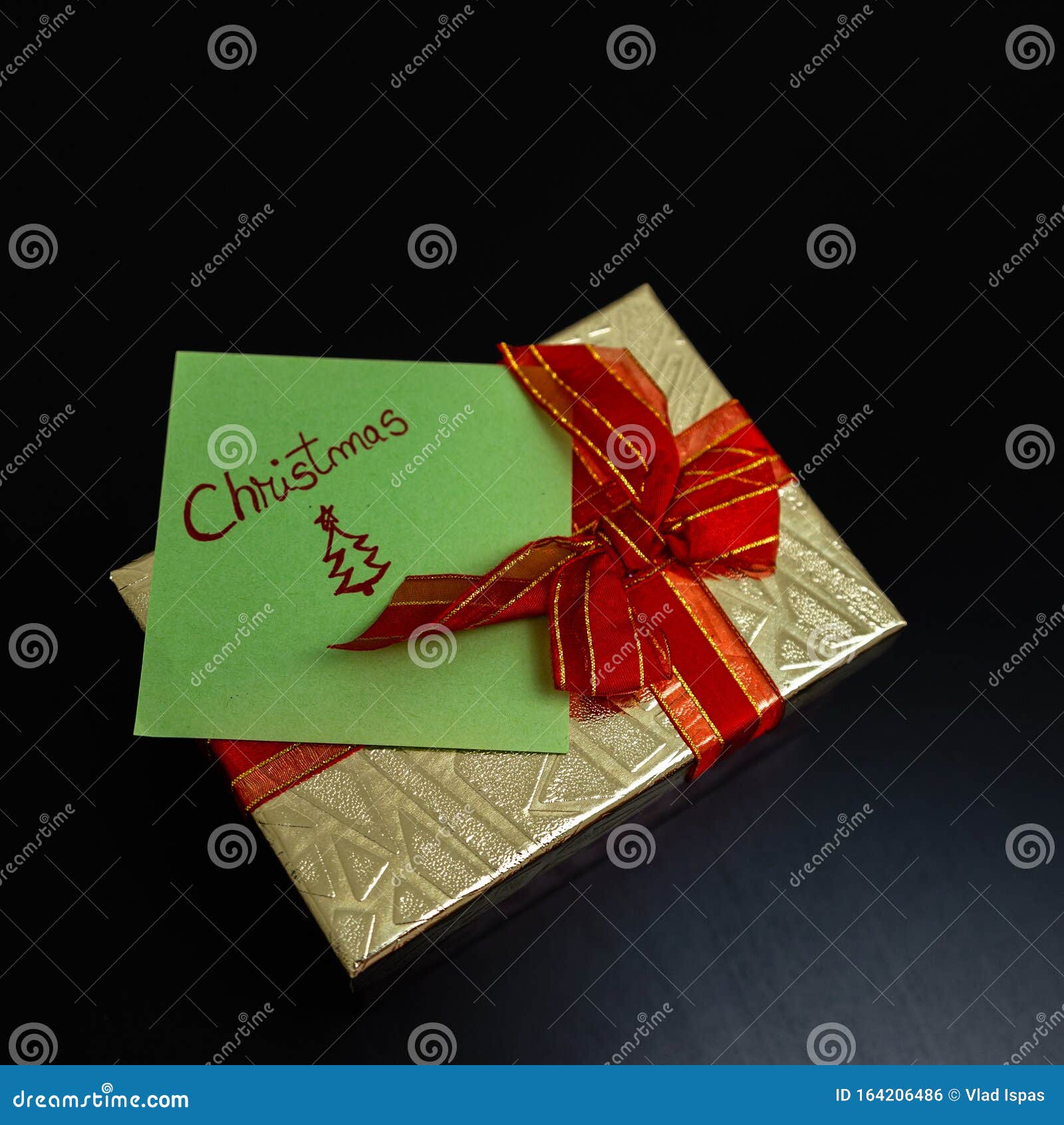 Green Sticky Note with Christmas Tree Drawing. Christmas Tree on Paper ...