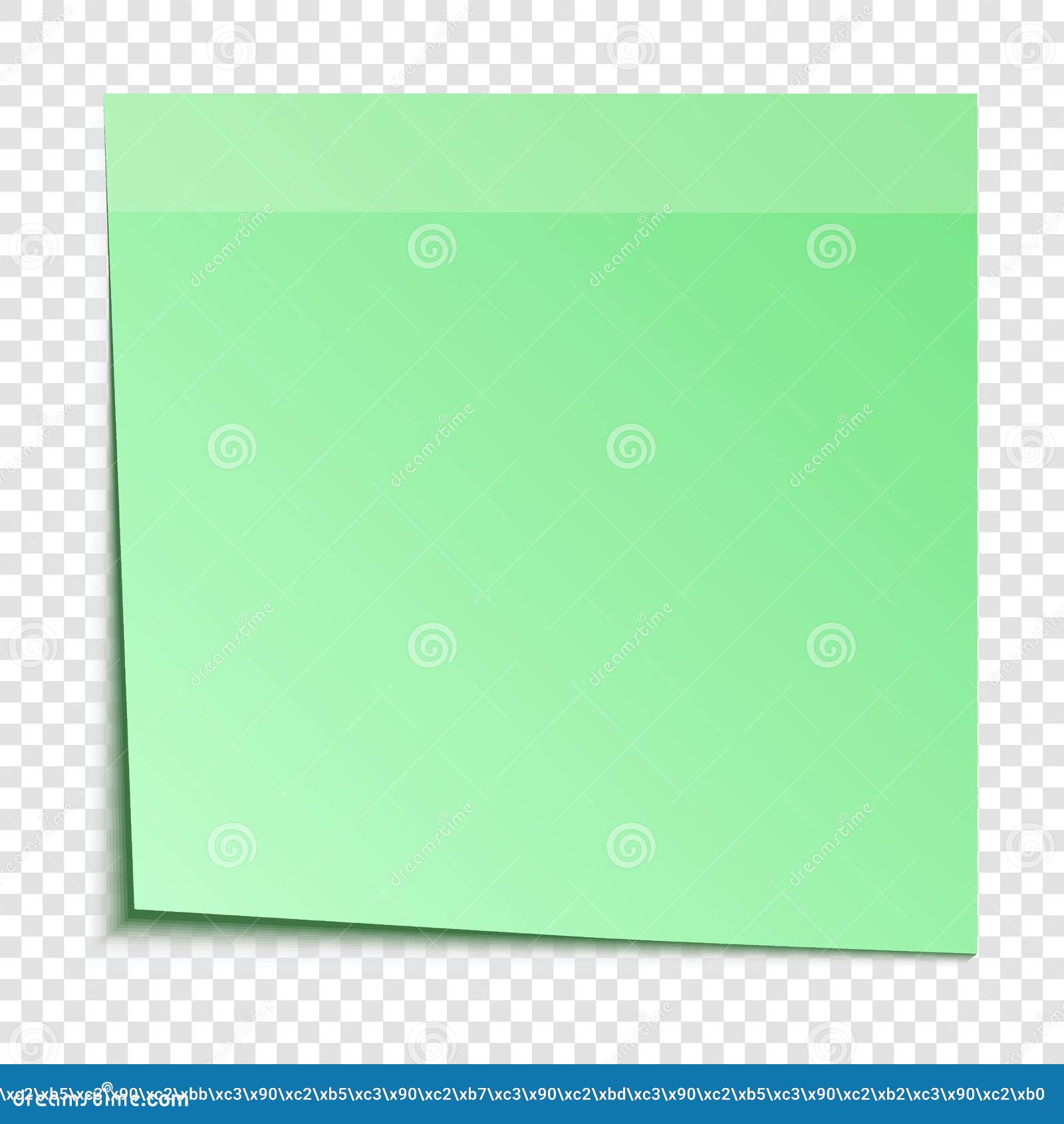 Green sticky note stock vector. Illustration of announcement - 109849287