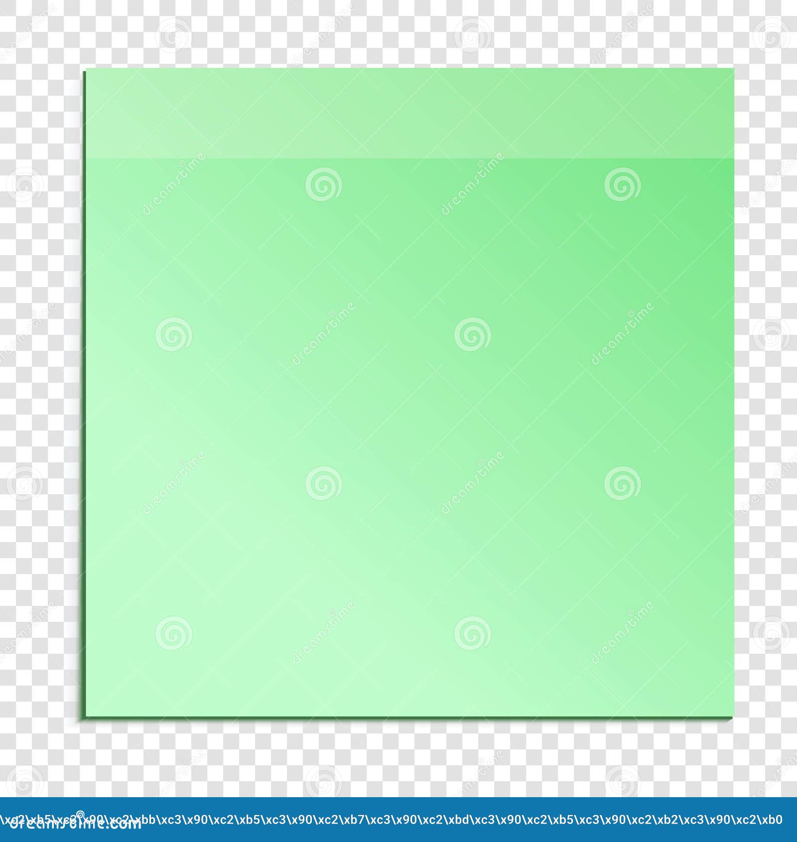 Green sticky note stock vector. Illustration of blank - 109849349