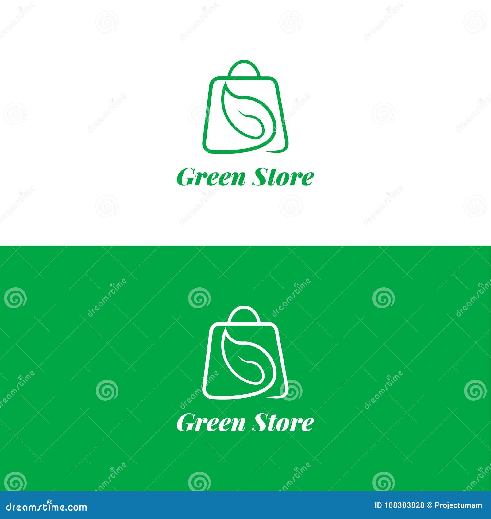 Green Store Logo stock illustration. Illustration of nature - 188303828
