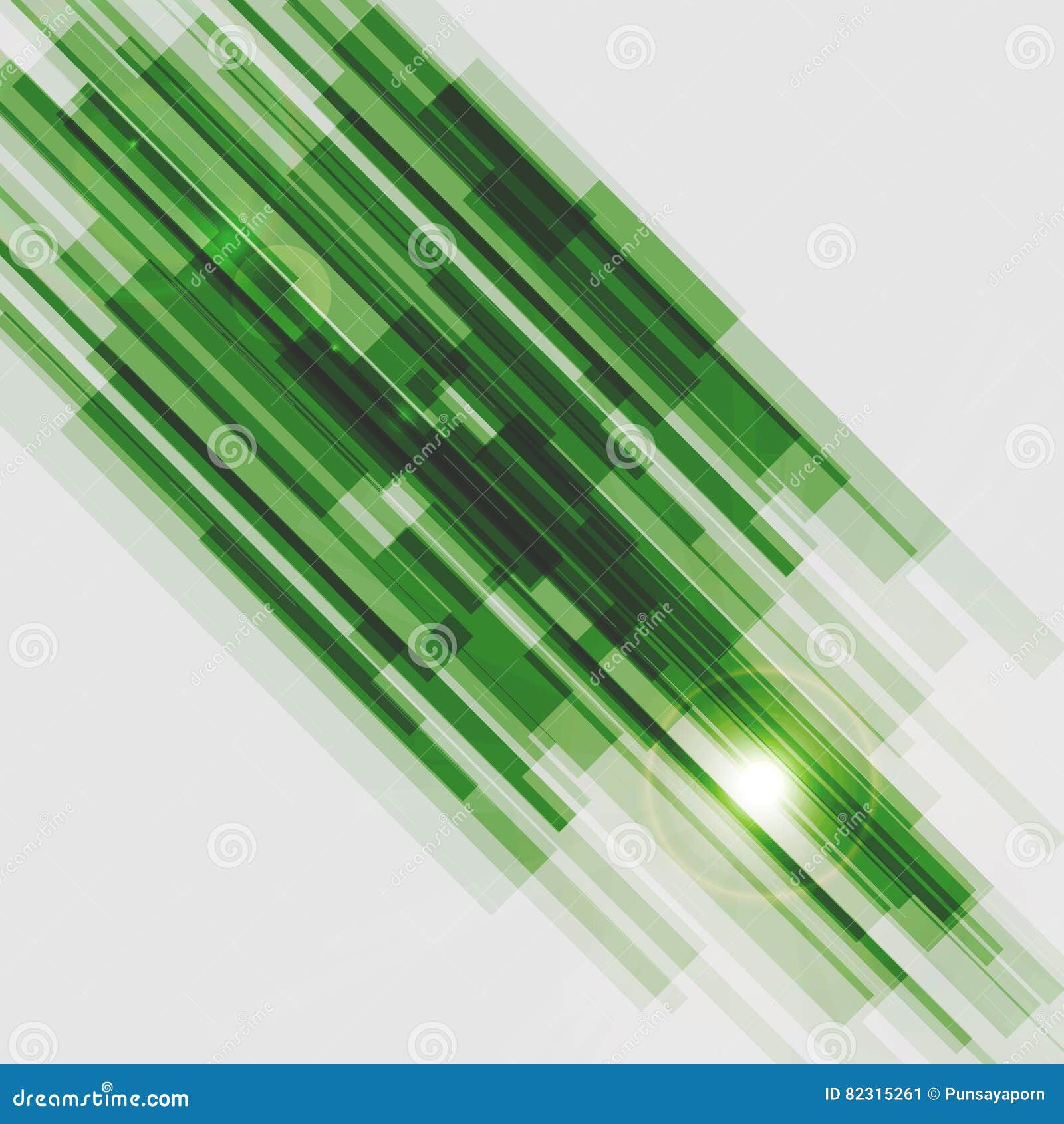 Green Straight And Arched Transparent Striped Elements Rotate On White ...