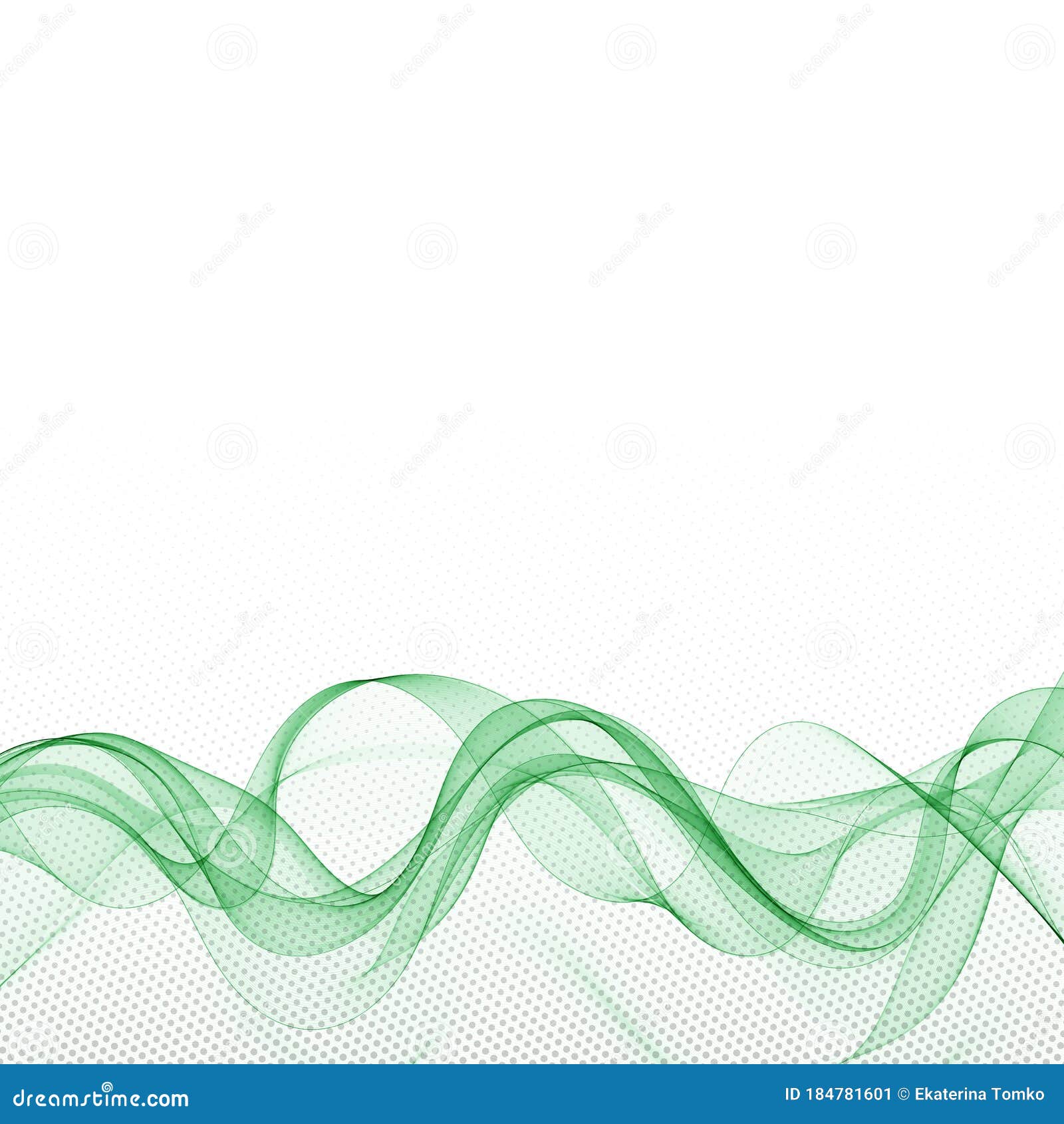 Green Stream of Vector Wave. Abstract Background Stock Illustration ...