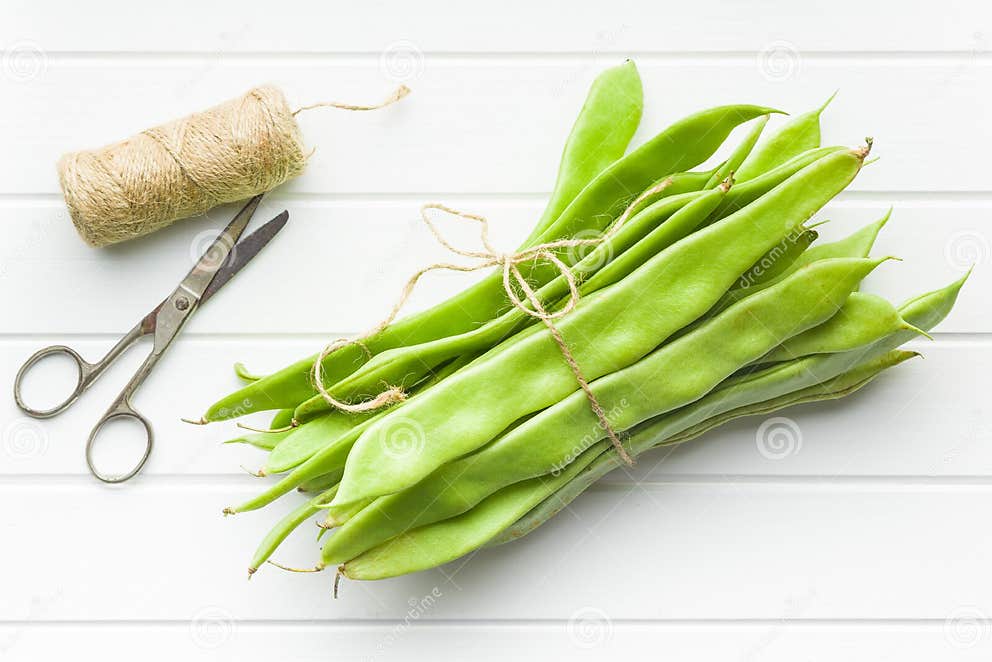 Green string beans pods stock image. Image of gourmet - 111595727