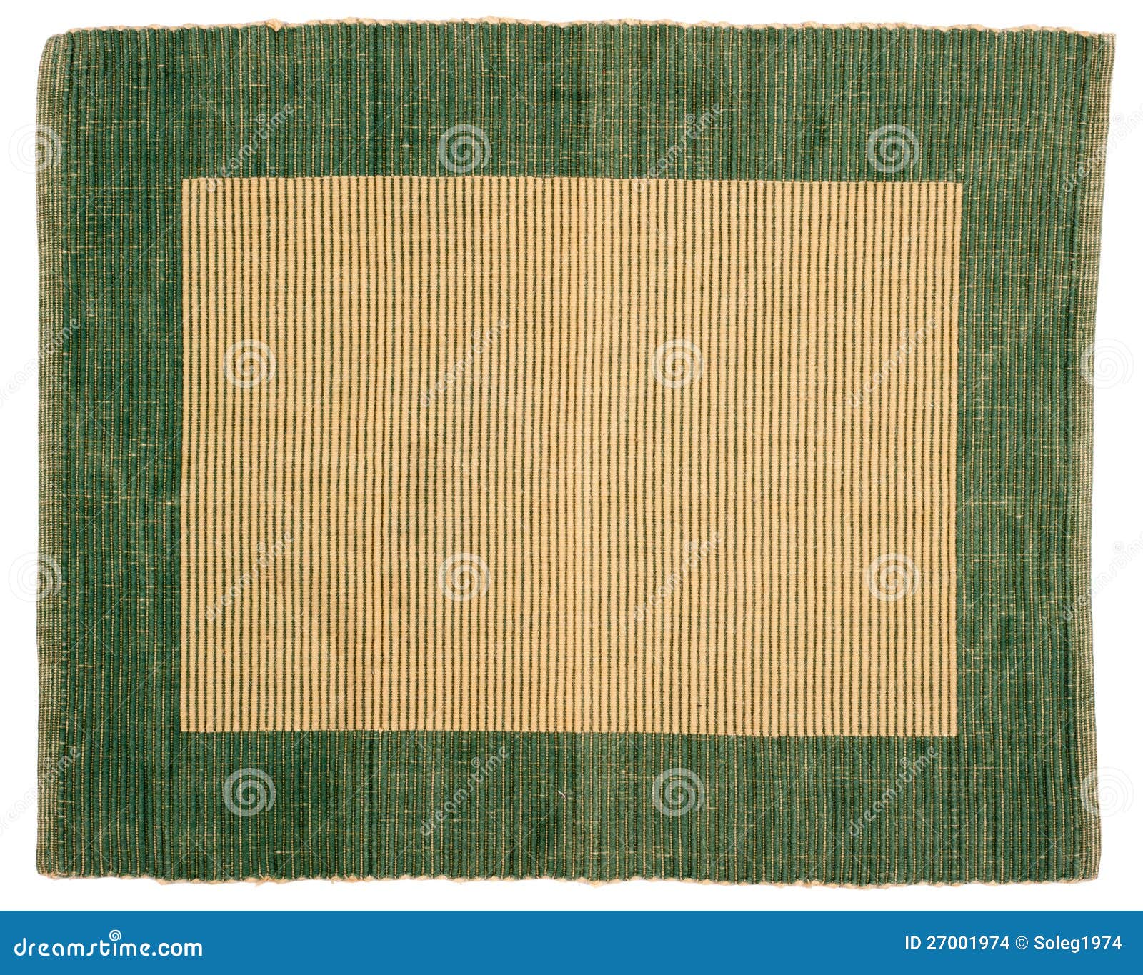 Green Striped Fabric As Frame Stock Photo - Image of cotton, fiber ...