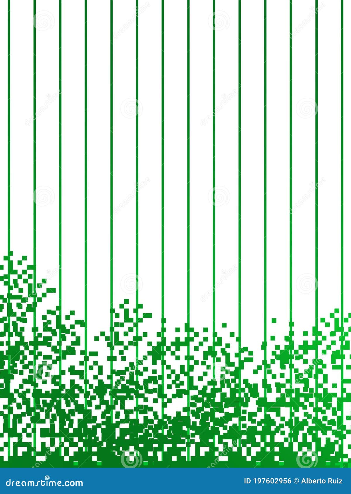 Green Stripes with Green Pixels Stock Illustration - Illustration of ...