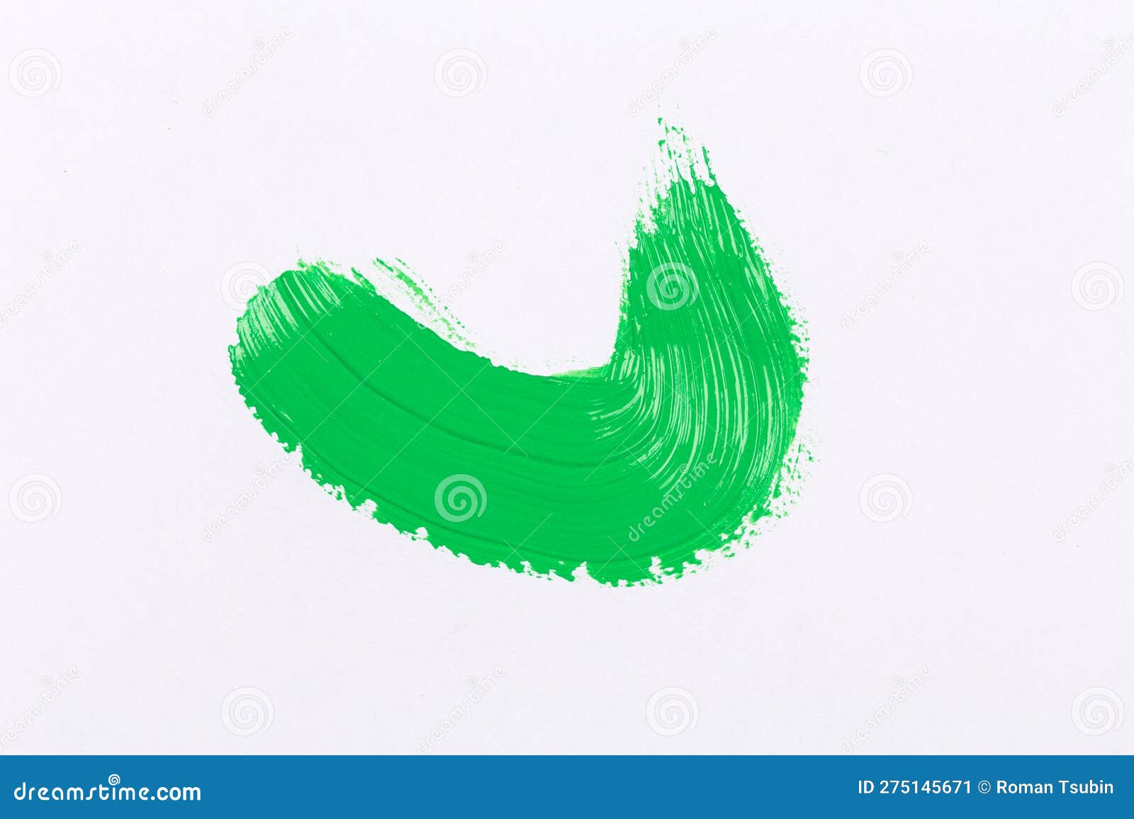 Green Stroke of the Paint Brush Stock Image - Image of abstract, artist ...