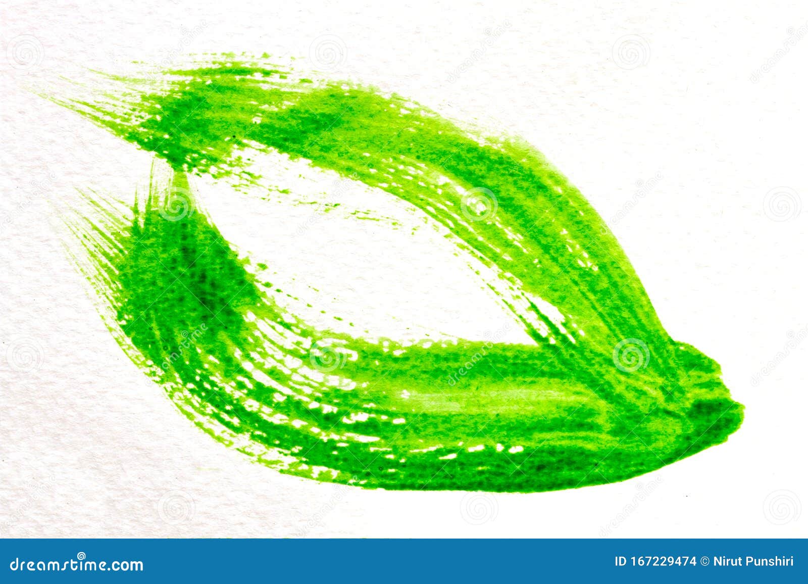 Green Stroke of the Paint Brush Stock Photo - Image of green, drawing ...
