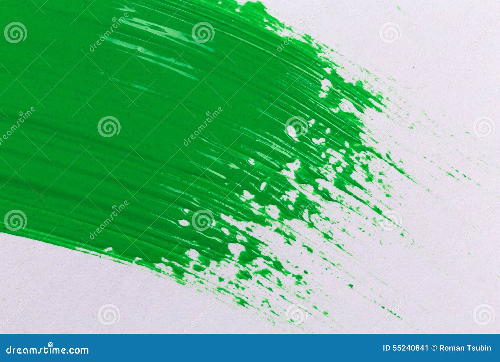 Green Stroke of the Paint Brush Stock Image - Image of babyish, child ...