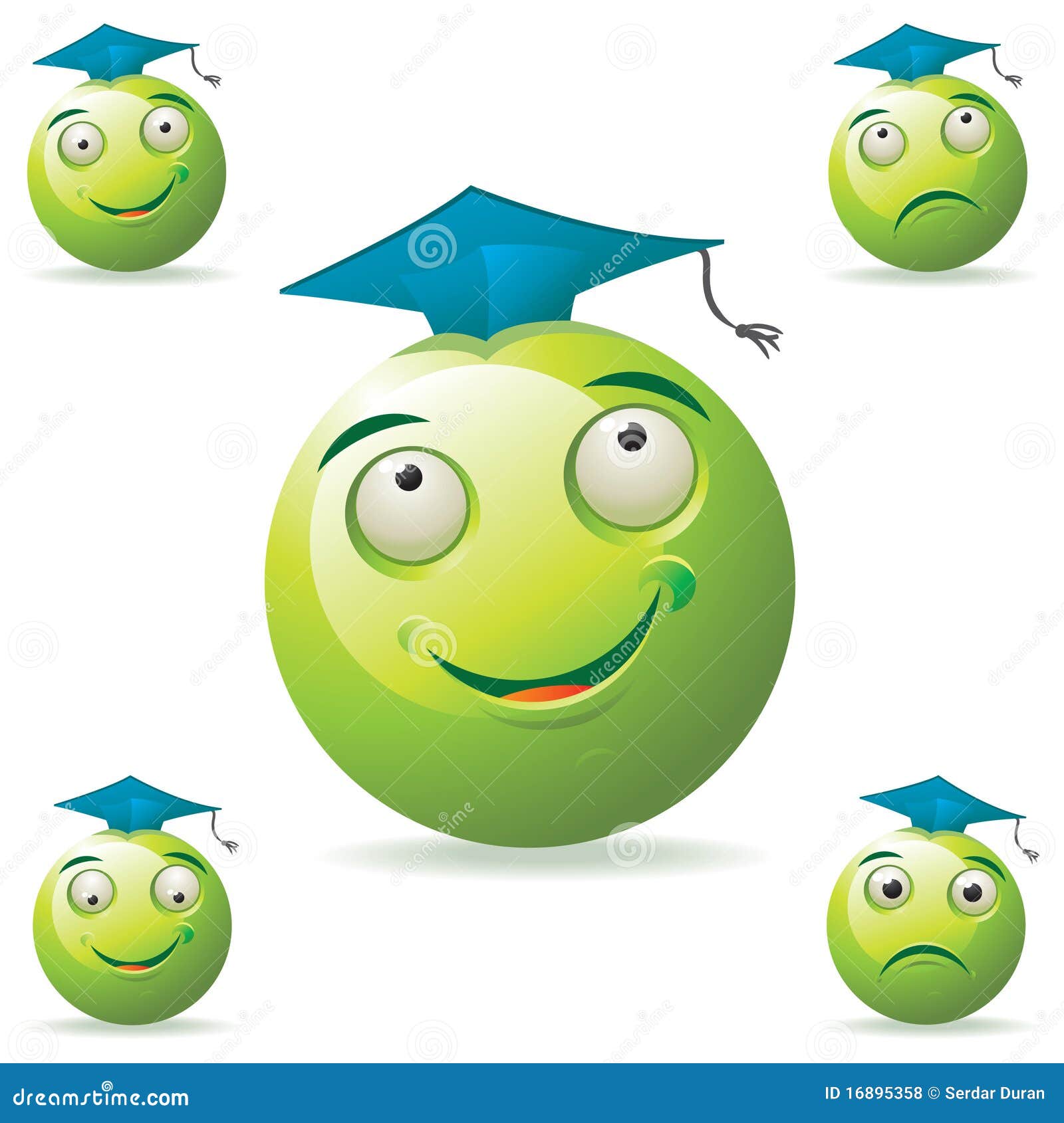 Green student mascot stock vector. Illustration of icon - 16895358