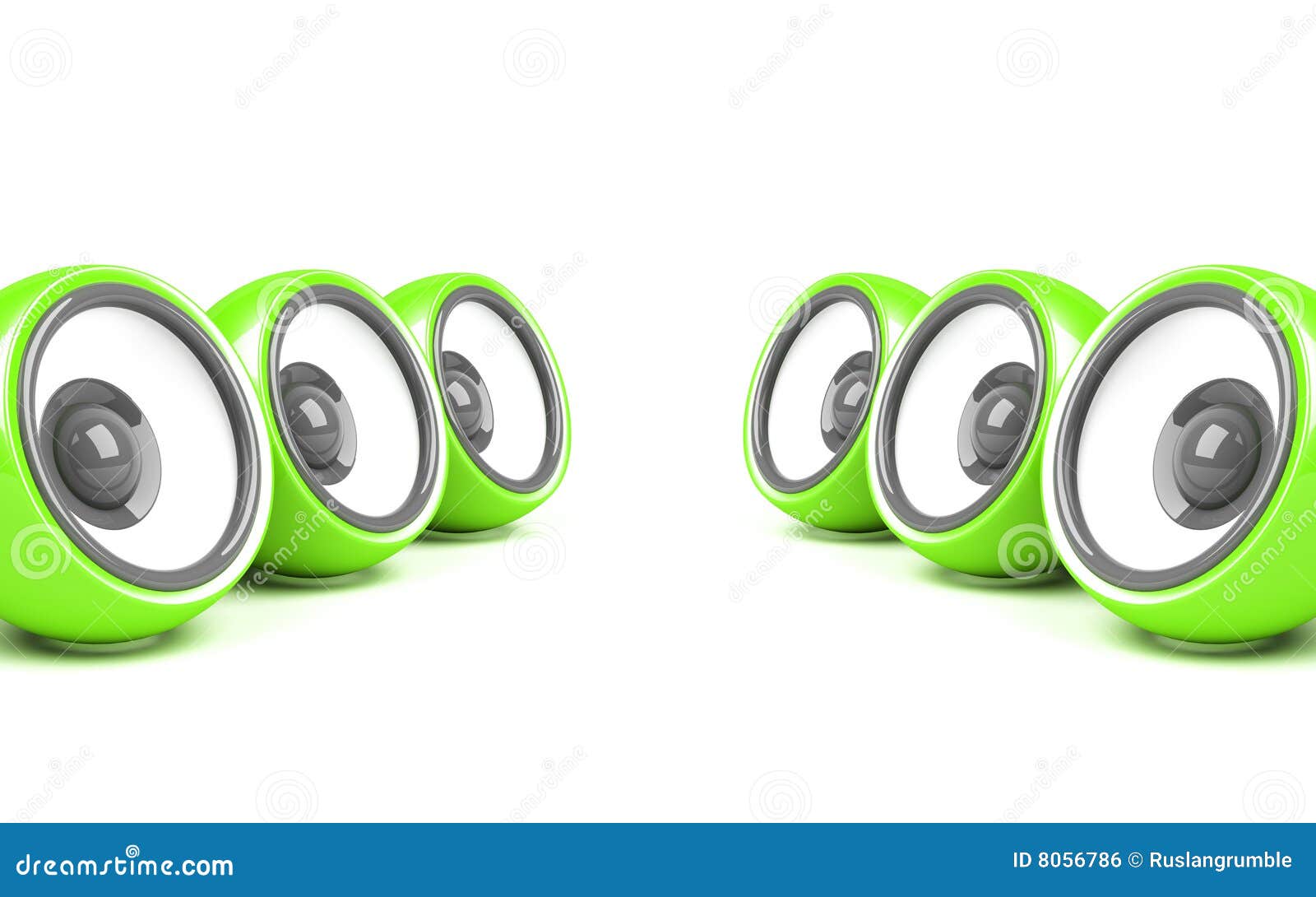 Green stylish audio system stock illustration. Illustration of ...