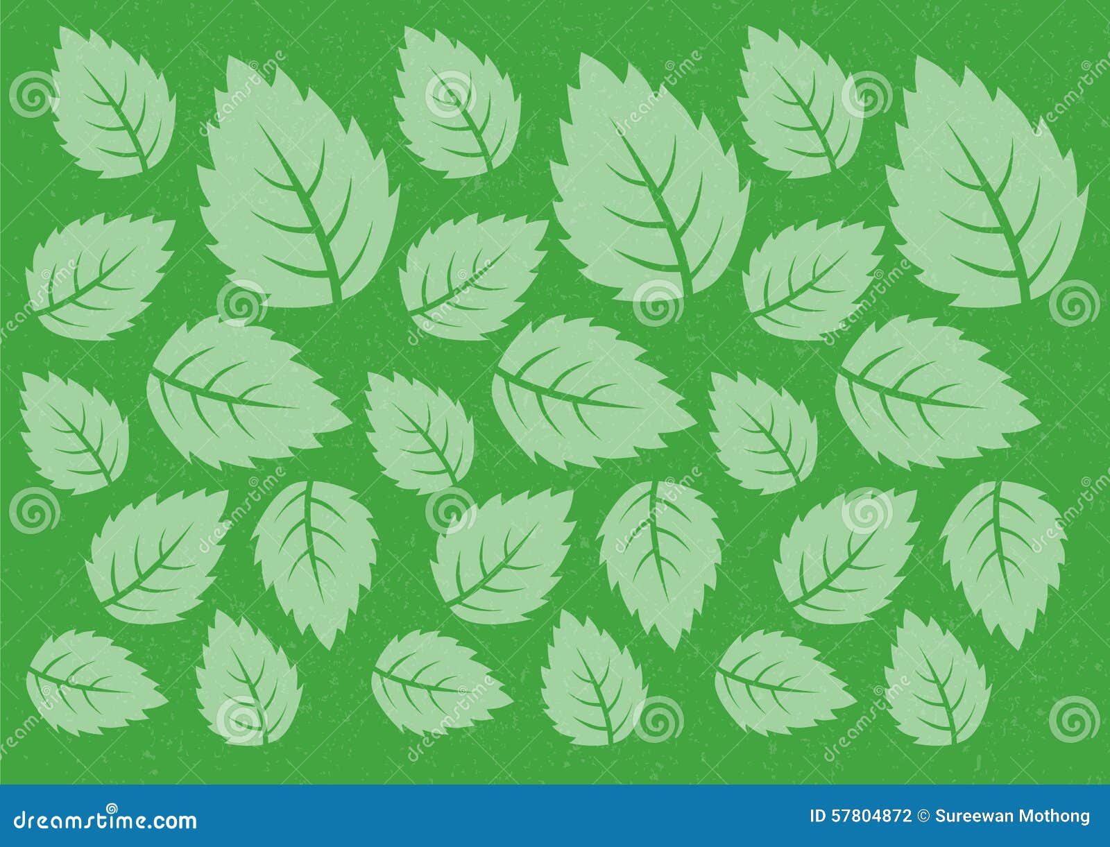 Green Stylized Leaf Pattern. Vector Illustration Stock Vector ...