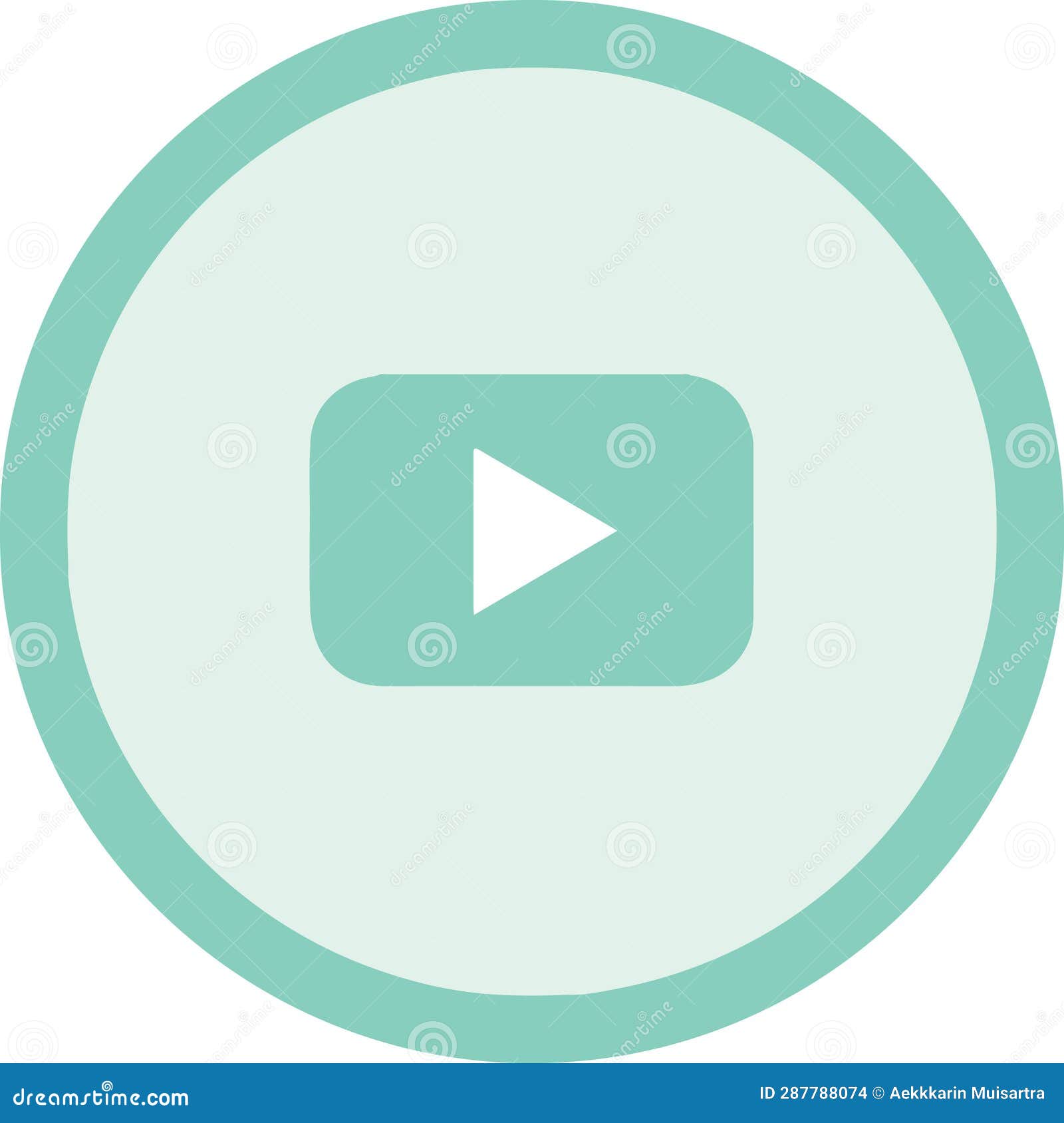 The Green Subscribe Button Has a Circle in Green. Stock Illustration ...