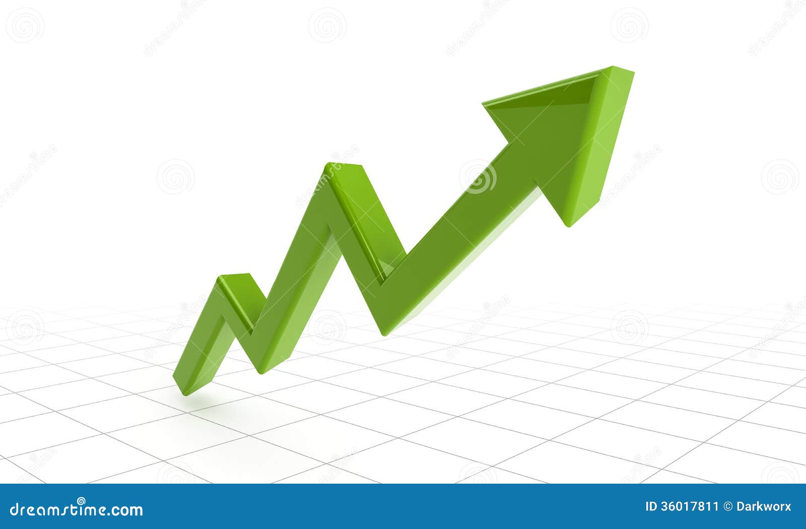 Green Success Arrow on Grids Stock Illustration - Illustration of ...