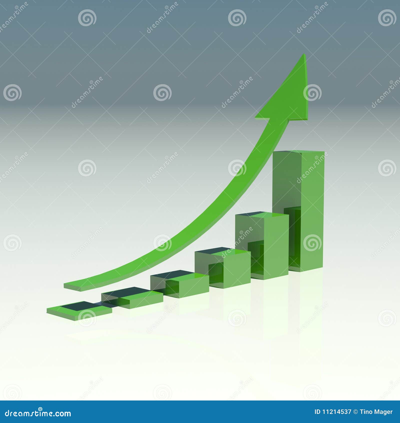 3D Man And Success Graph With Red Arrow Stock Photo | CartoonDealer.com ...