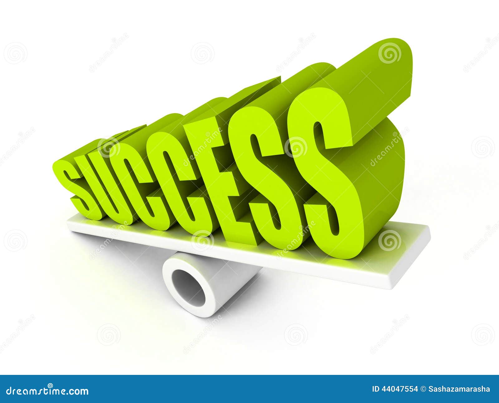 Green SUCCESS Word on Balance Stock Illustration - Illustration of ...
