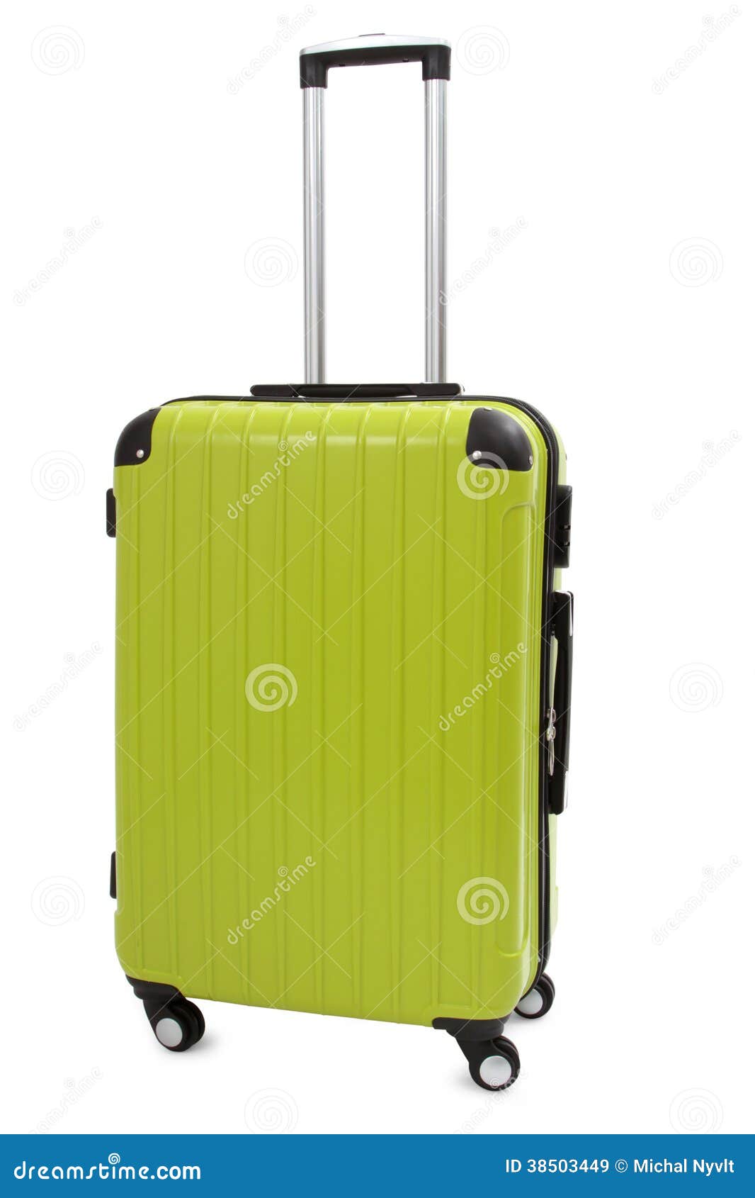 Green suitcase stock image. Image of loading, luggage - 38503449
