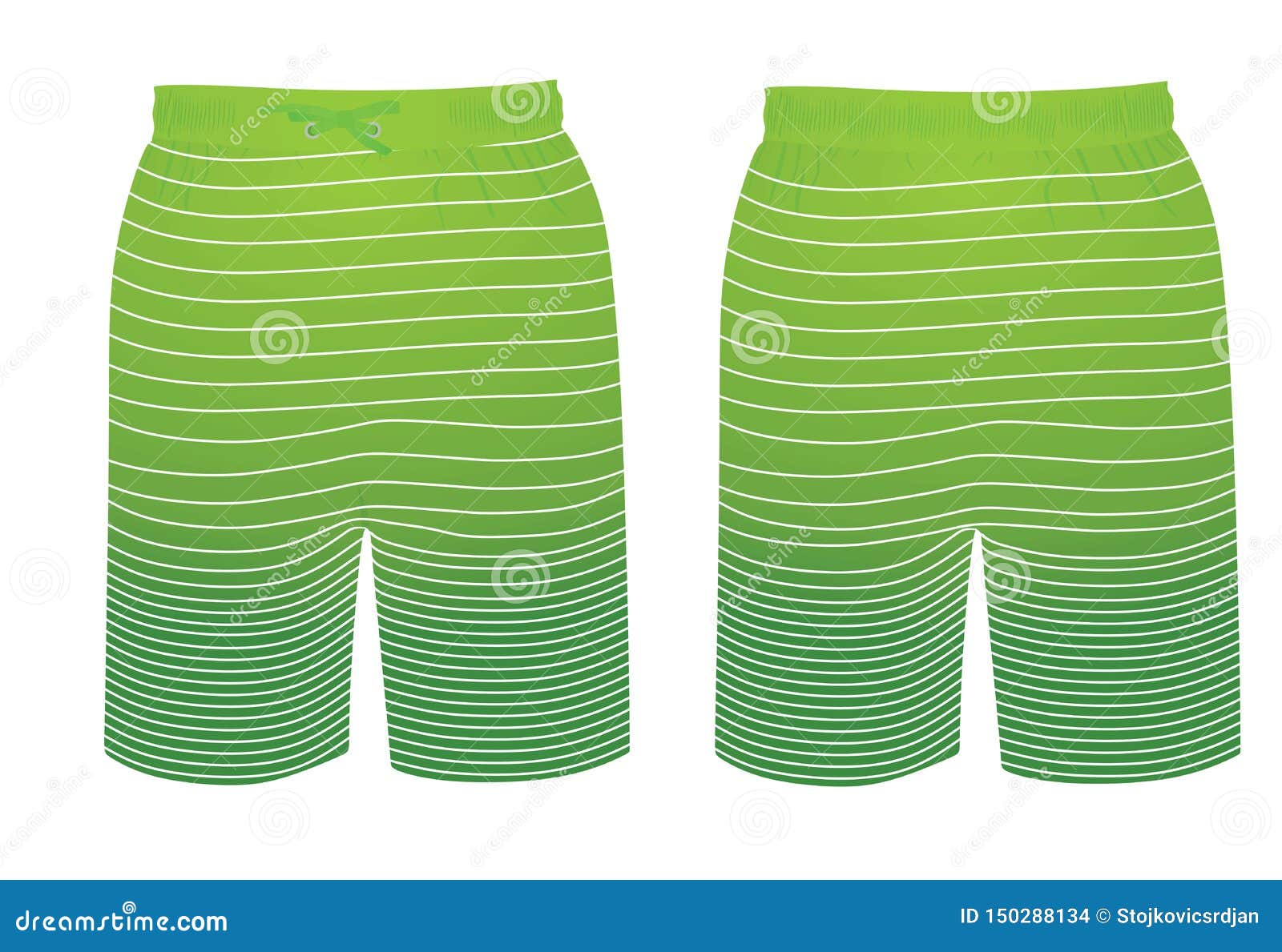 Green summer shorts stock vector. Illustration of green - 150288134