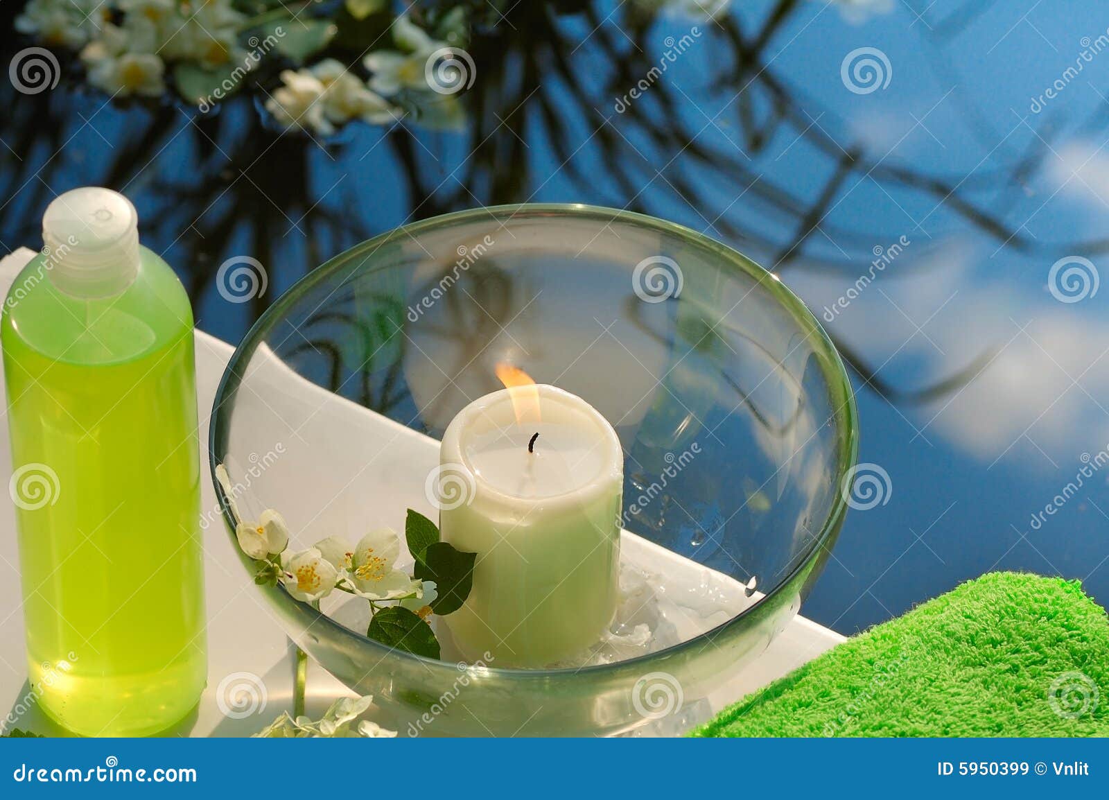Green summer spa stock image. Image of scented, green - 5950399