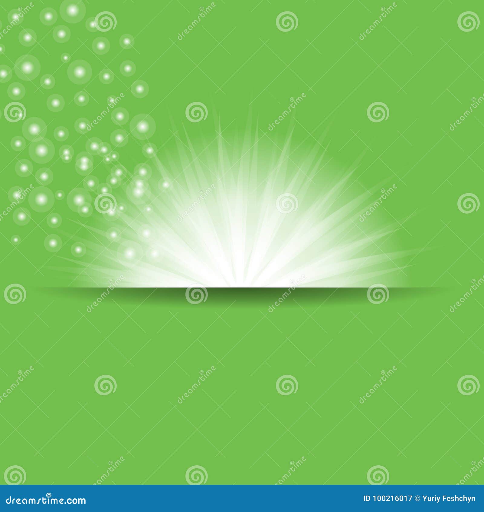 Green sun rays stock vector. Illustration of beautiful - 100216017