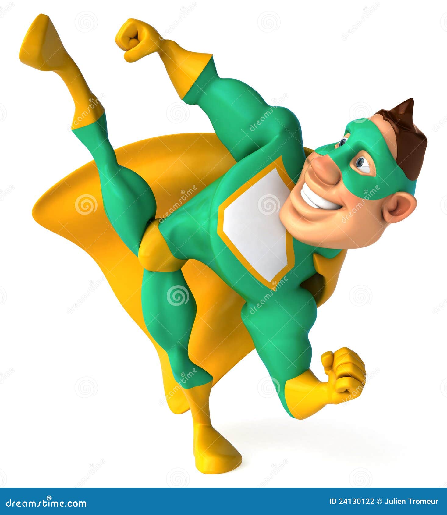 Green Superhero stock illustration. Illustration of healthy - 24130122