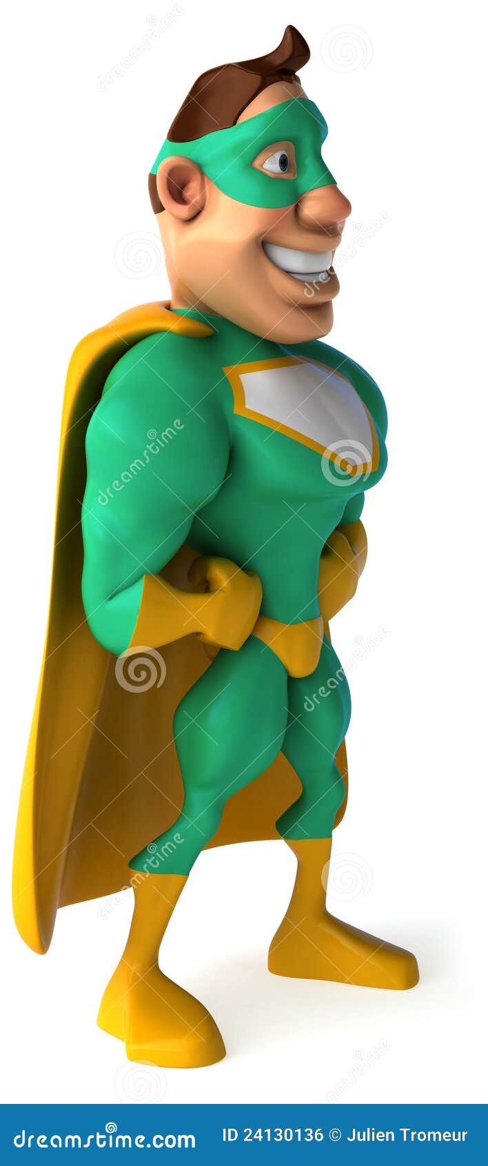 Green Superhero stock illustration. Illustration of people - 24130136
