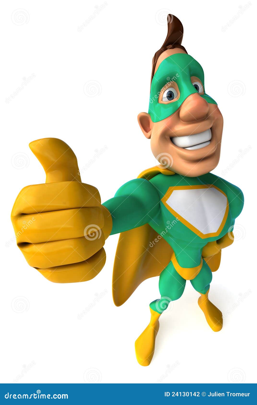 Green Superhero stock illustration. Illustration of build - 24130142