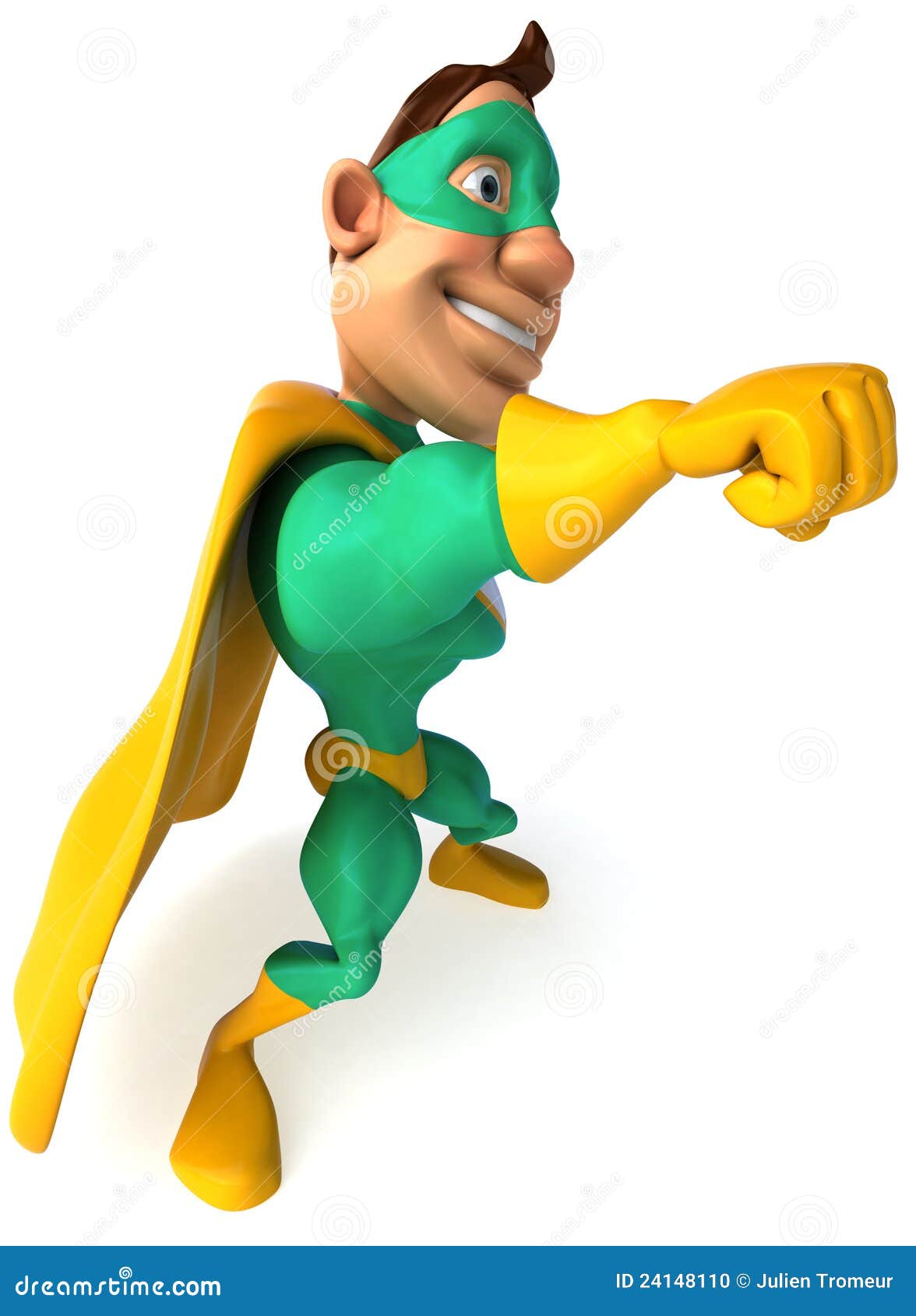 Green Superhero stock illustration. Illustration of super - 24148110